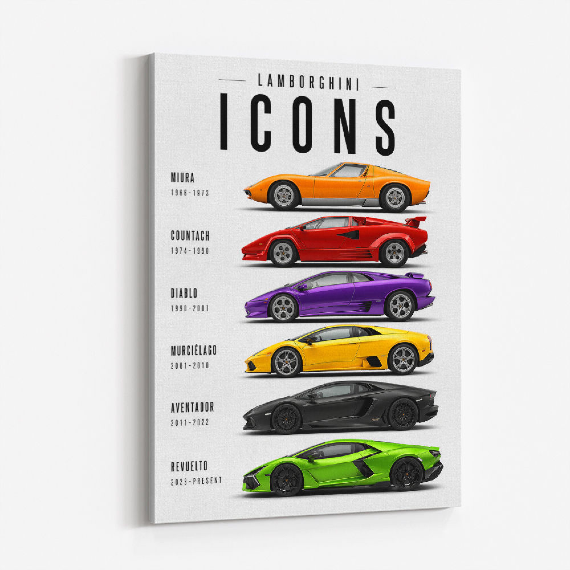Lamborghini Icons Sports Cars Wall Art | Supercar Print UAE