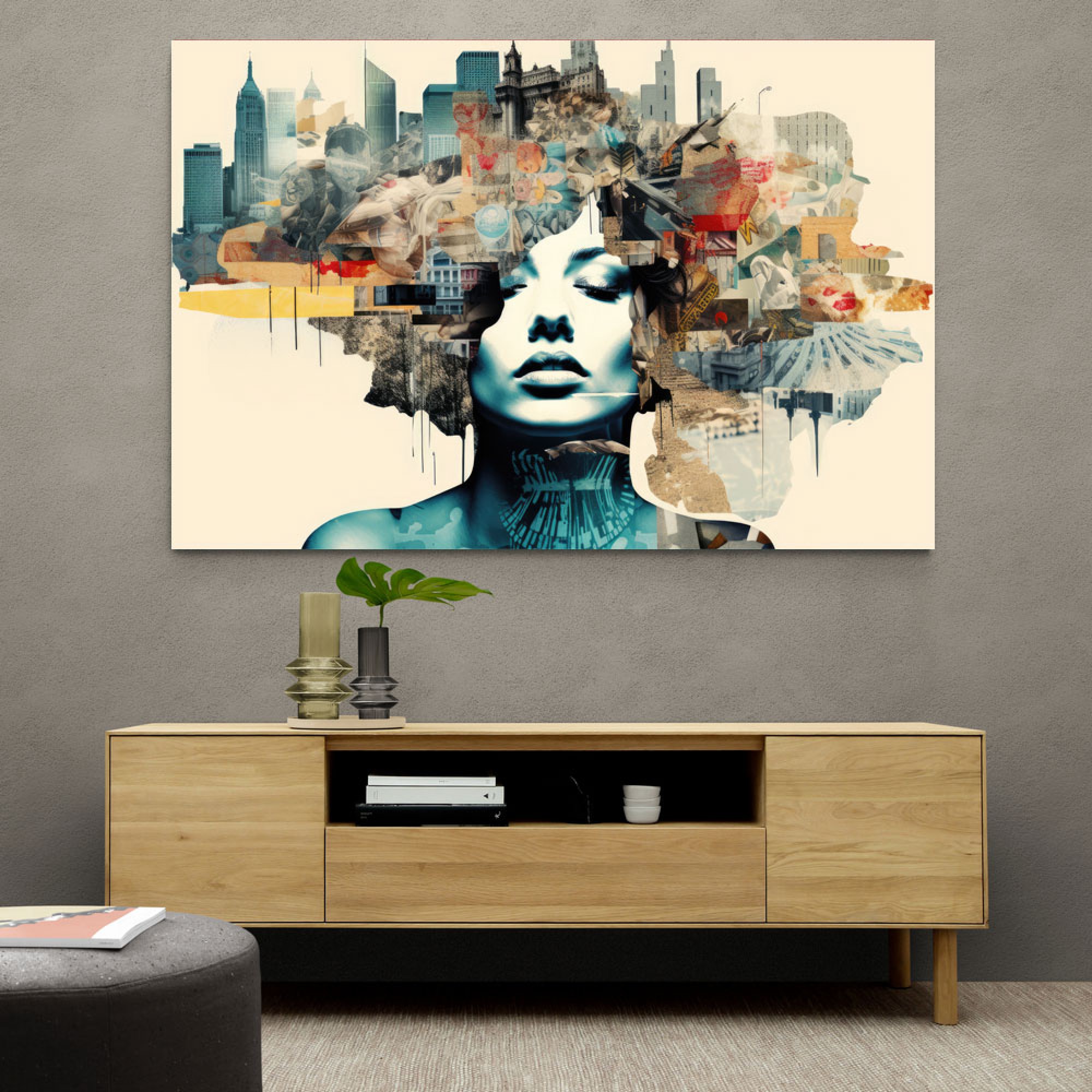 Urban Woman 9 Fusion Collage Wall Art