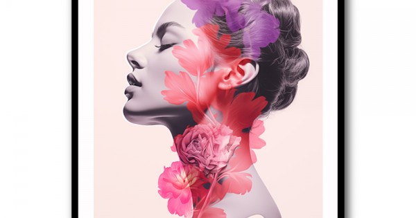 Blooming Flower Lady 3 Wall Art