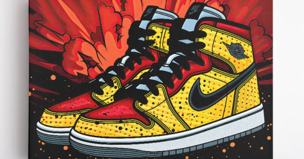 Air Jordan 5 Graffiti Wall Art