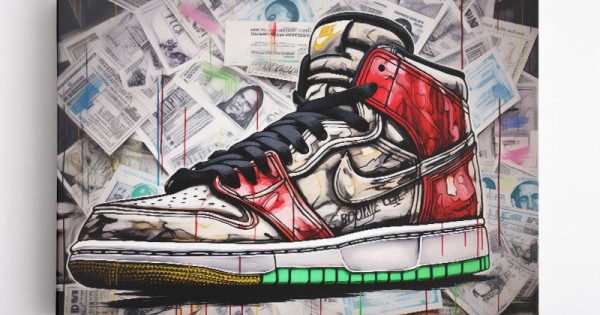Air Jordan 10 Graffiti Wall Art