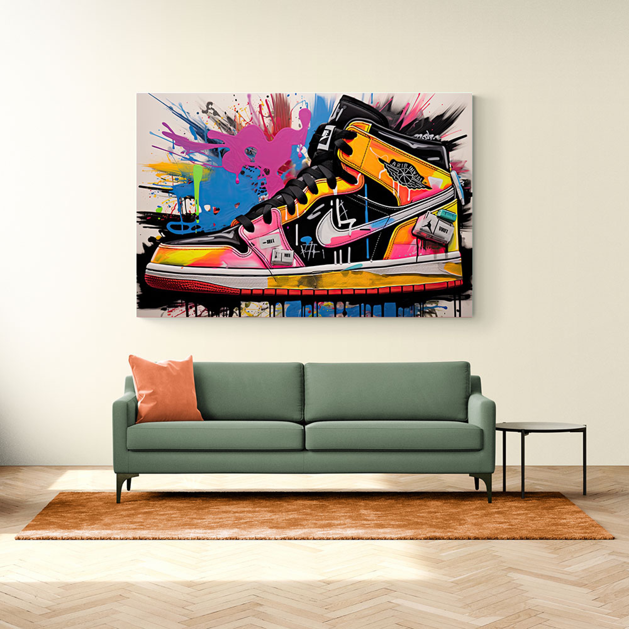 Air Jordan 11 Graffiti Wall Art