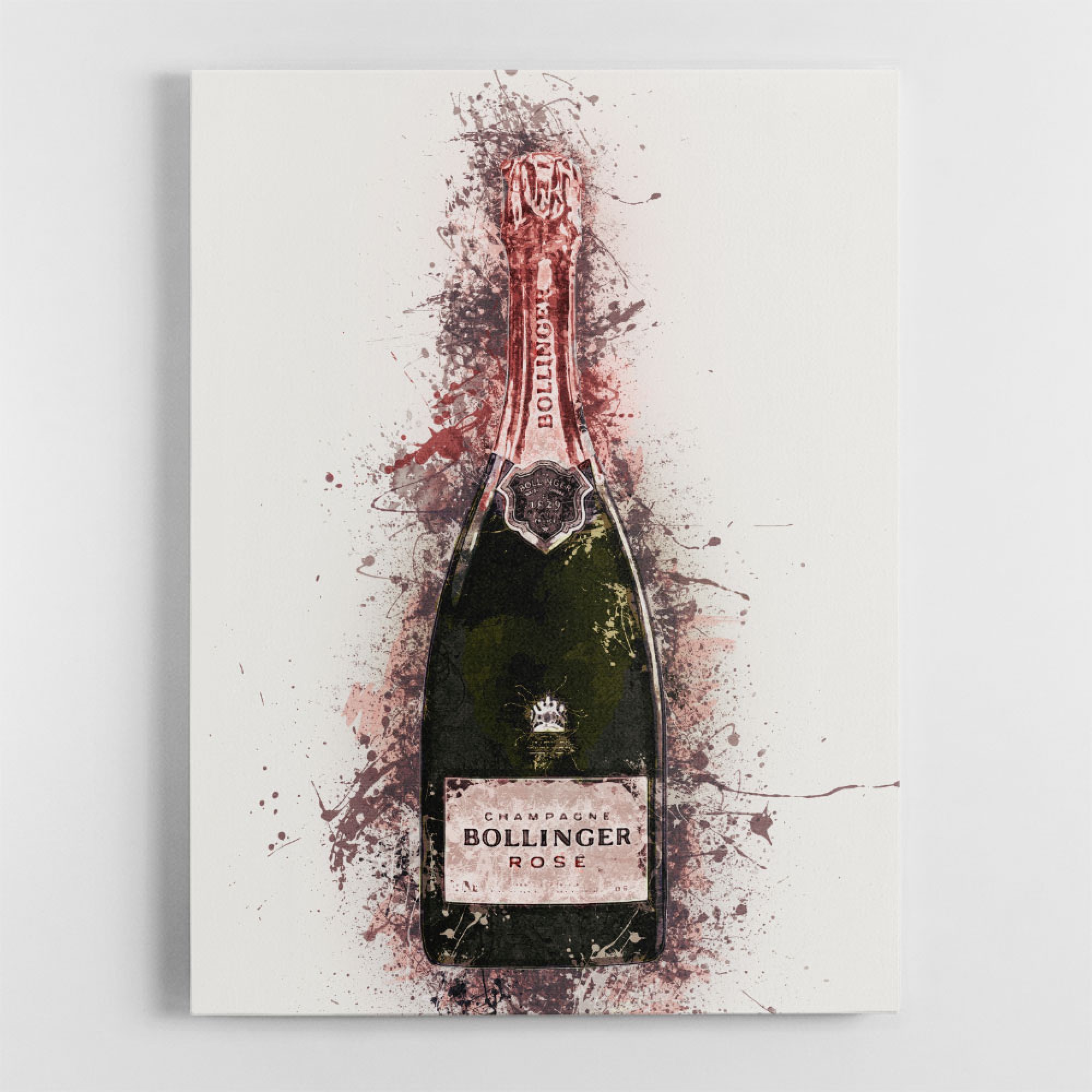 Bollinger Rose Champagne Splash Wall Art