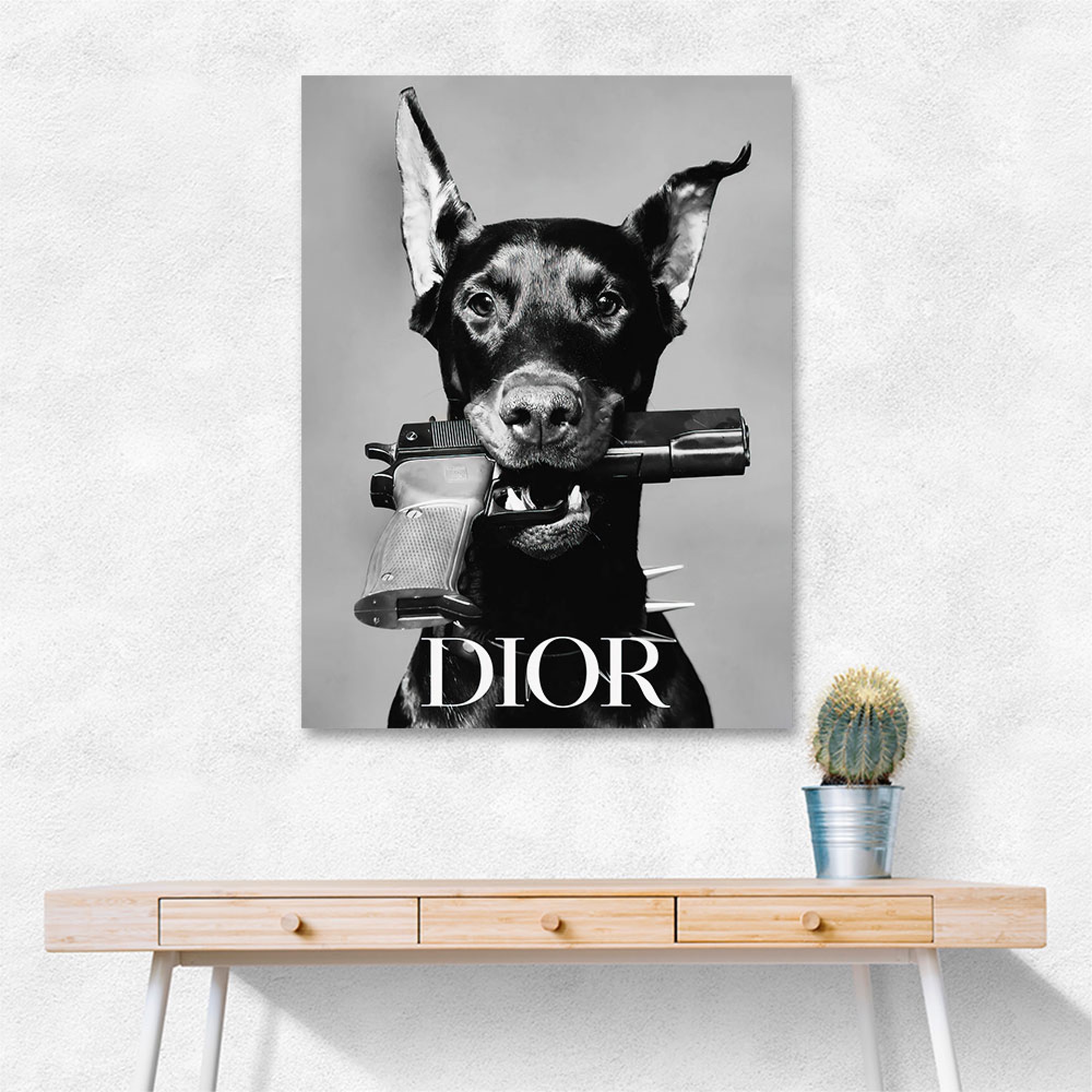Dior Doberman Wall Art