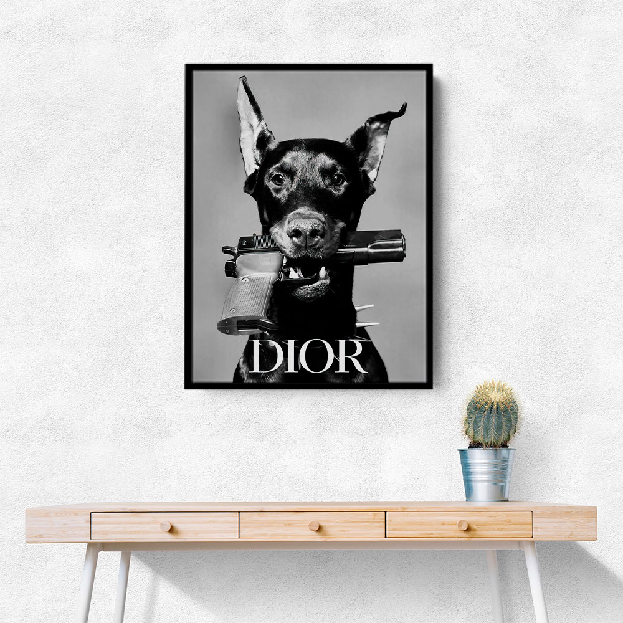 Dior Doberman Wall Art