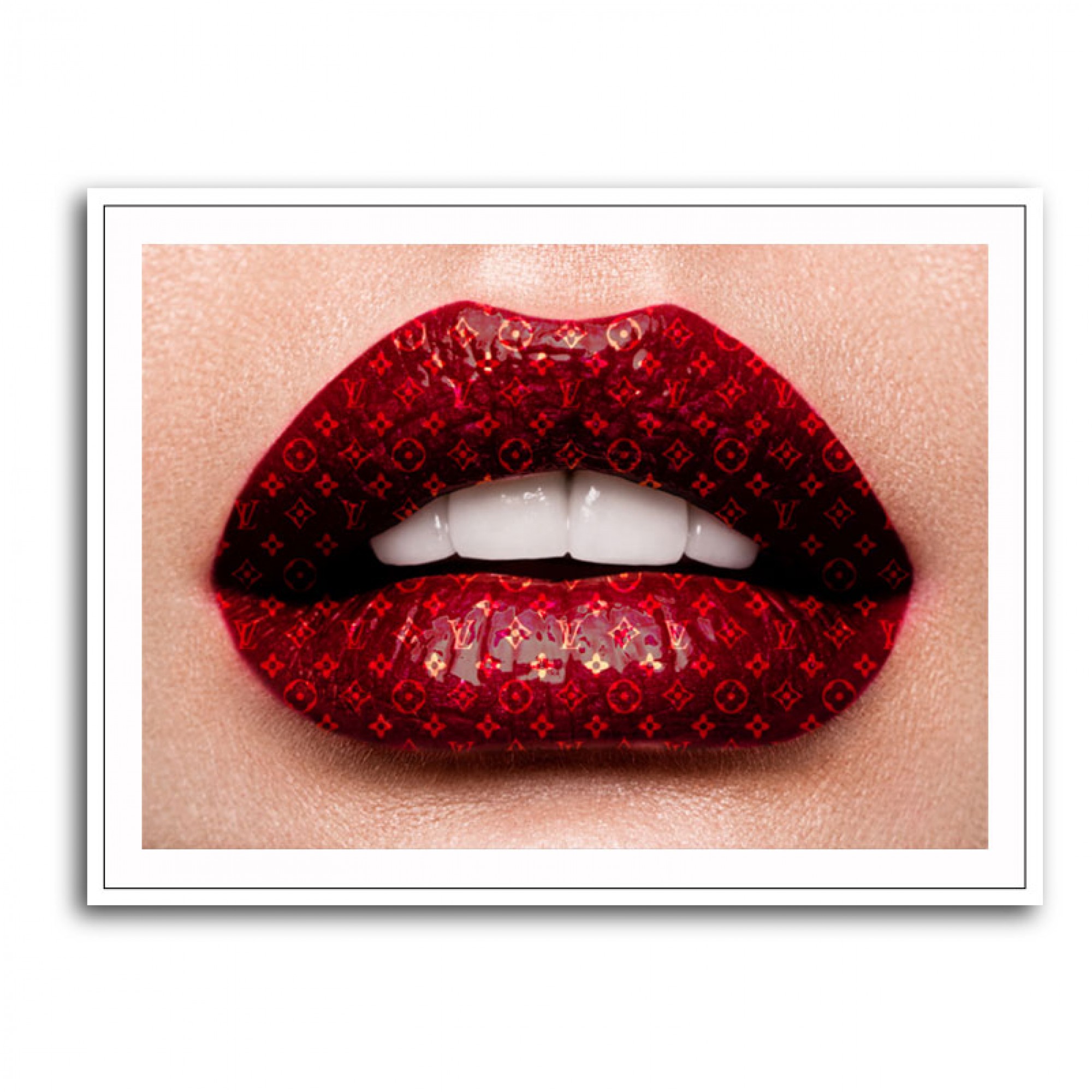 LV Red Lips Wall Art