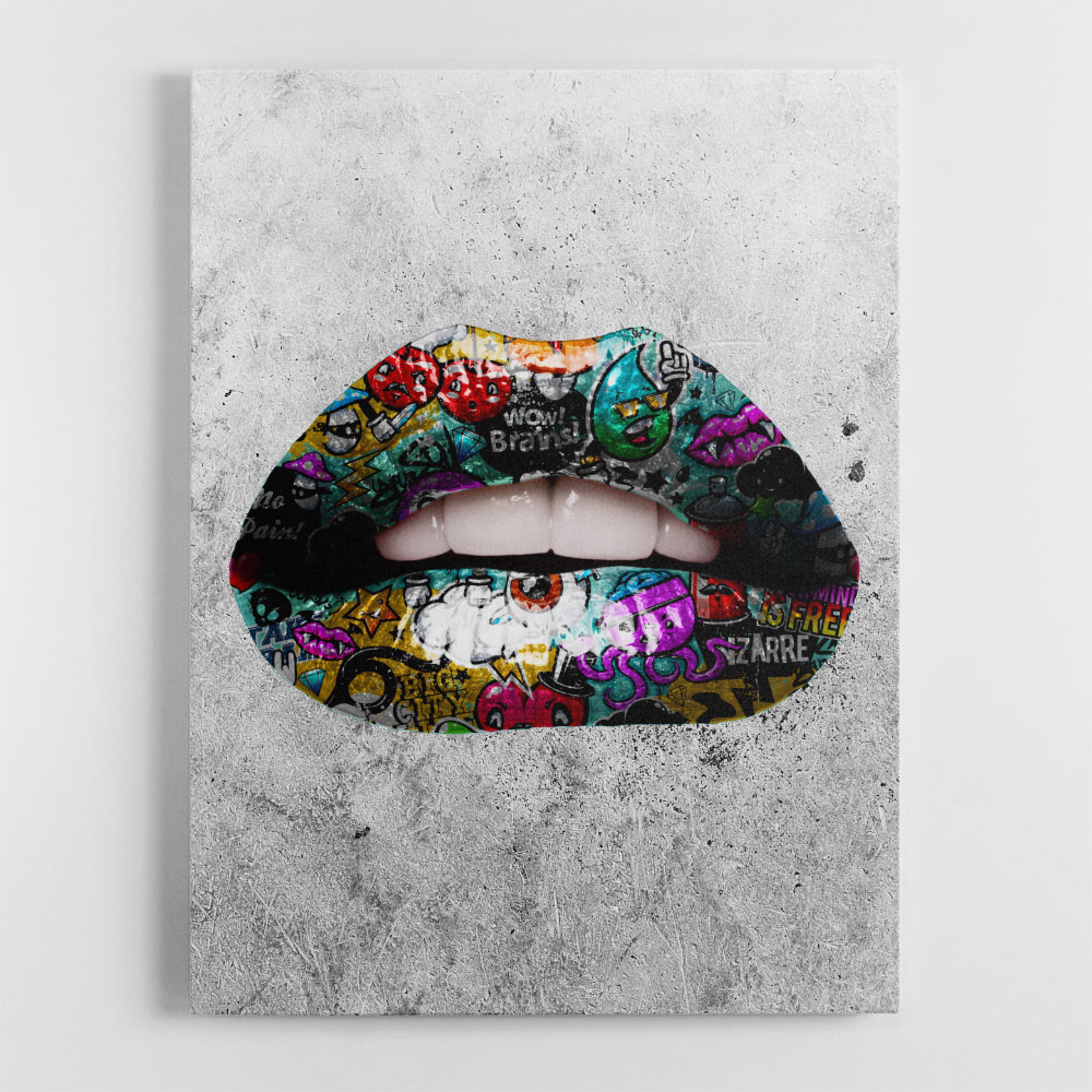 Graffiti Lips Wall Art