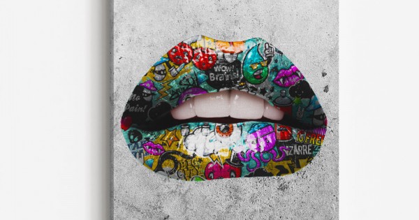 Graffiti Lips Wall Art