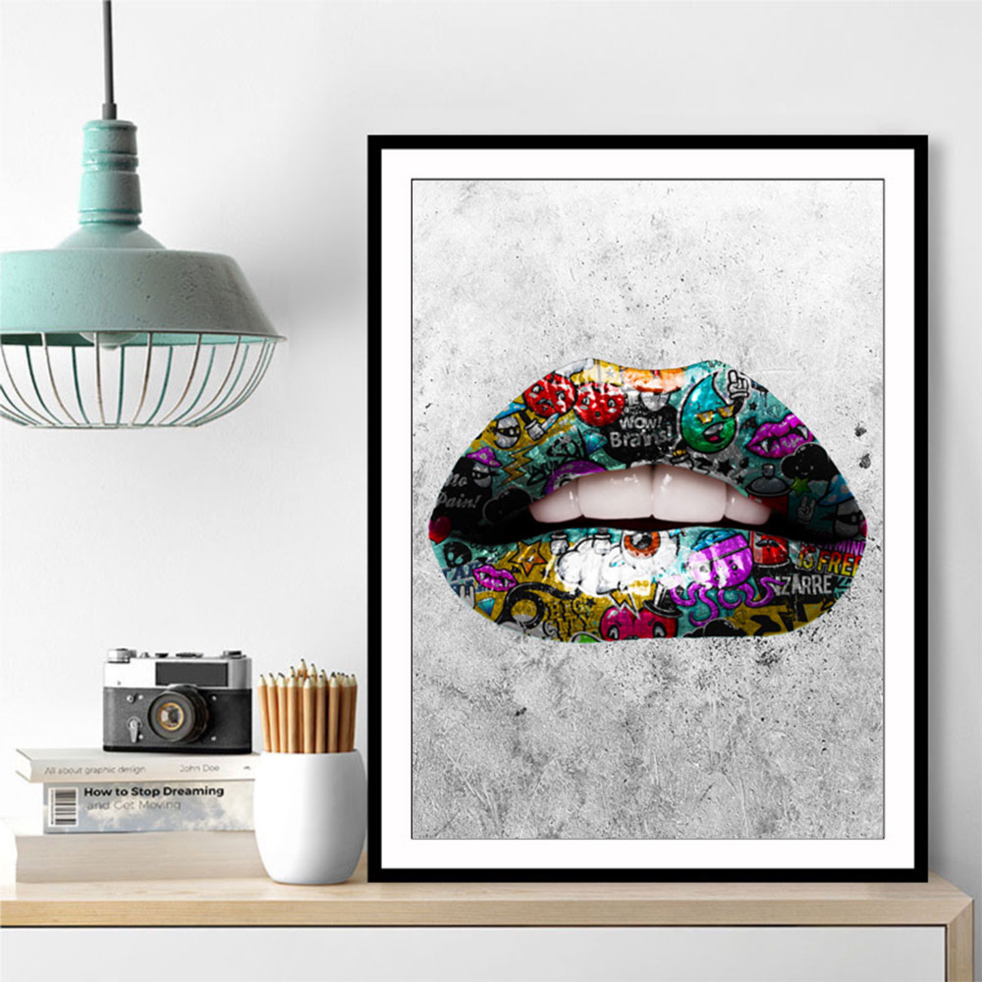 Graffiti Lips Wall Art