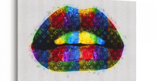 LV Colour Lips Wall Art