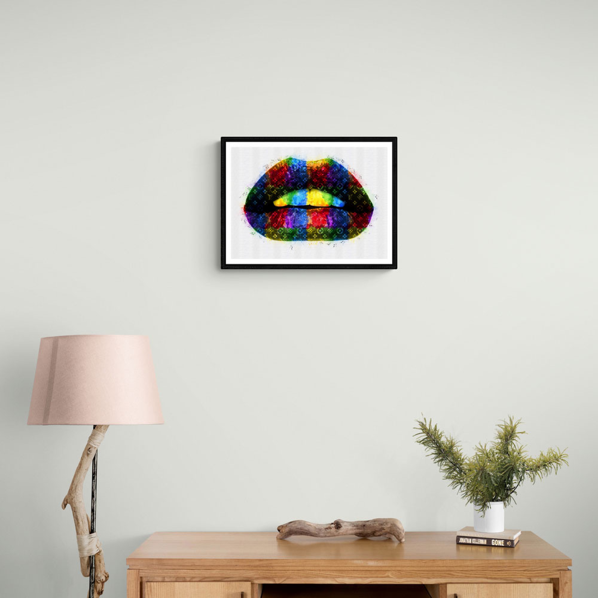 LV Colour Lips Wall Art