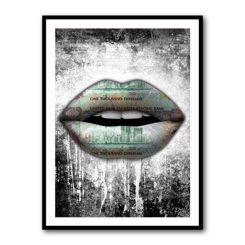 LV Red Lips Wall Art