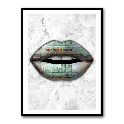 LV Red Lips Wall Art