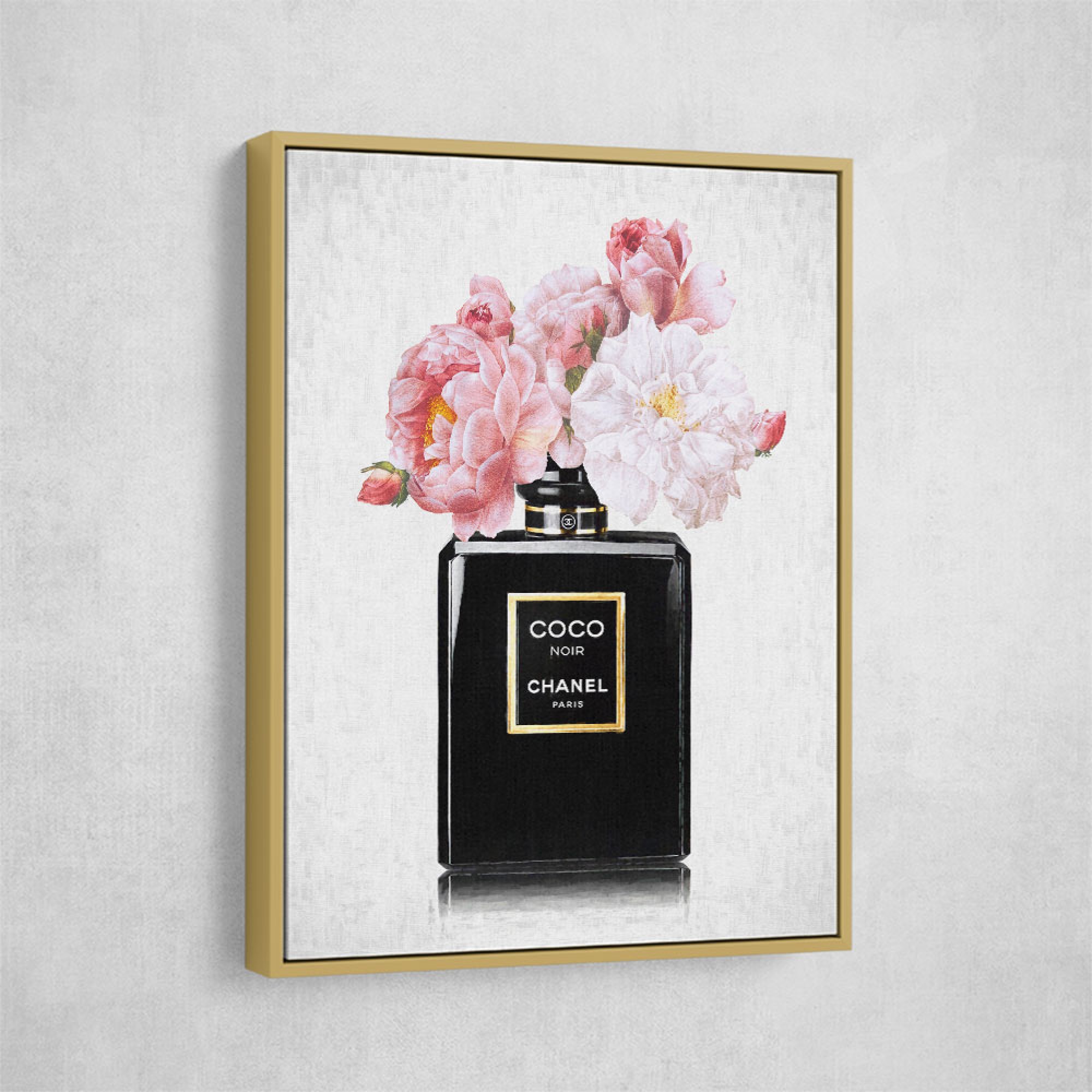 Chanel Coco Noir Flowers Wall Art