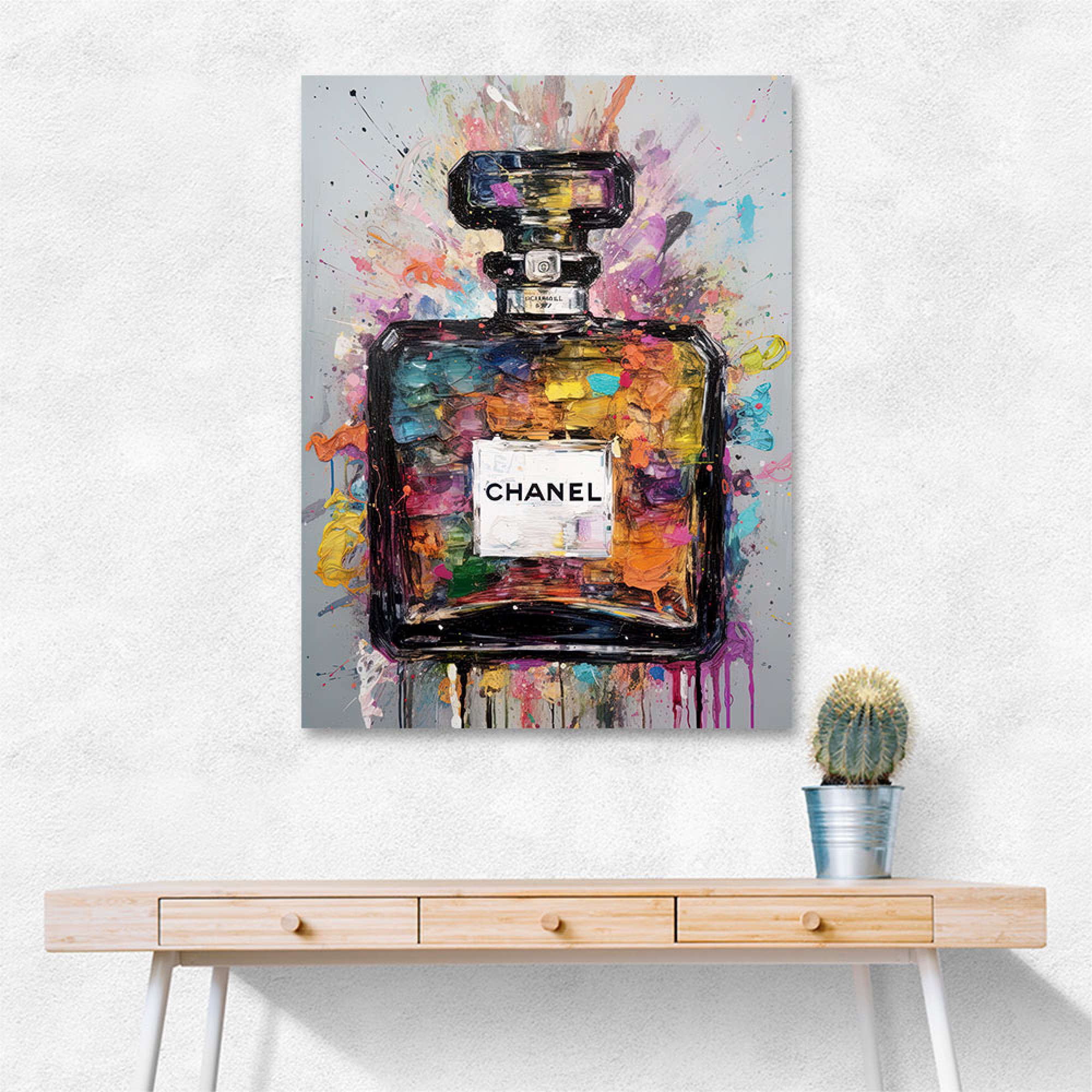 Chanel No 5 Multi Colour Abstract Wall Art