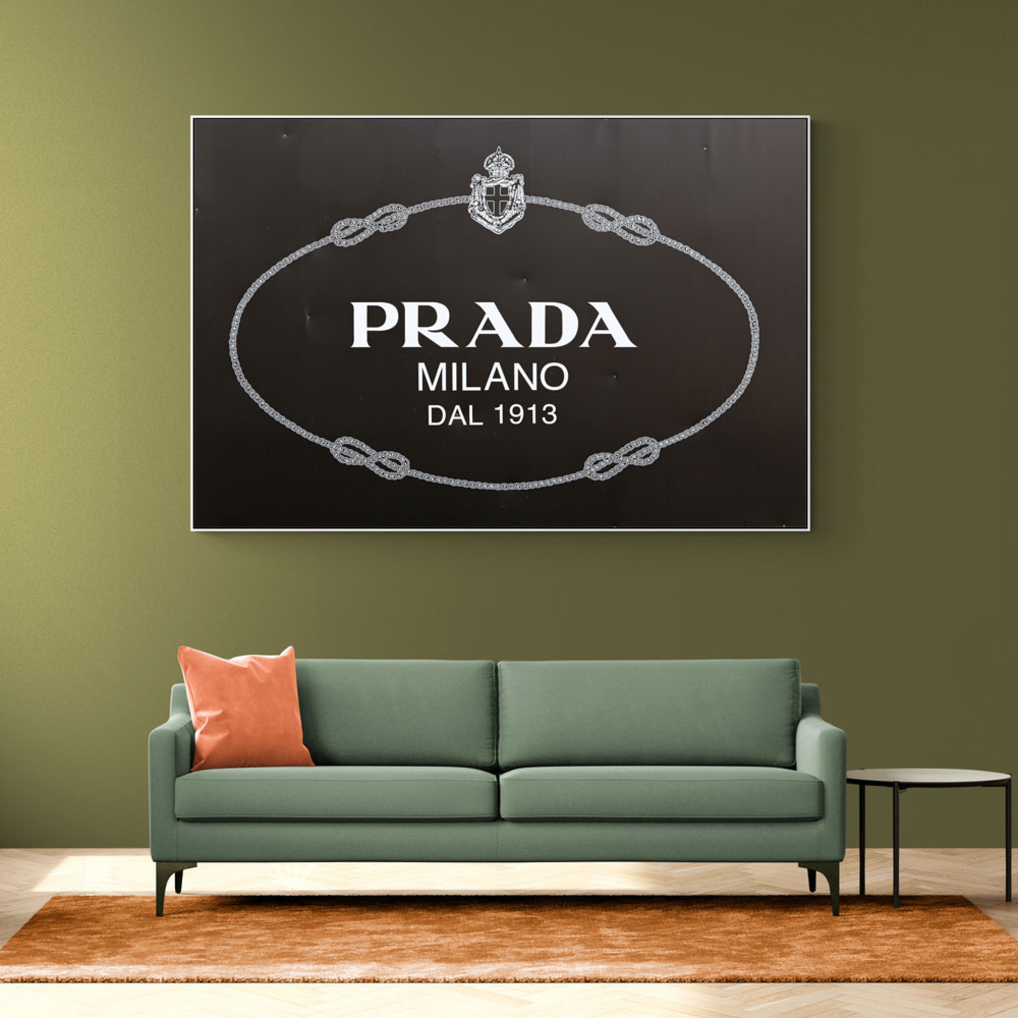 Prada Black Sign Wall Art