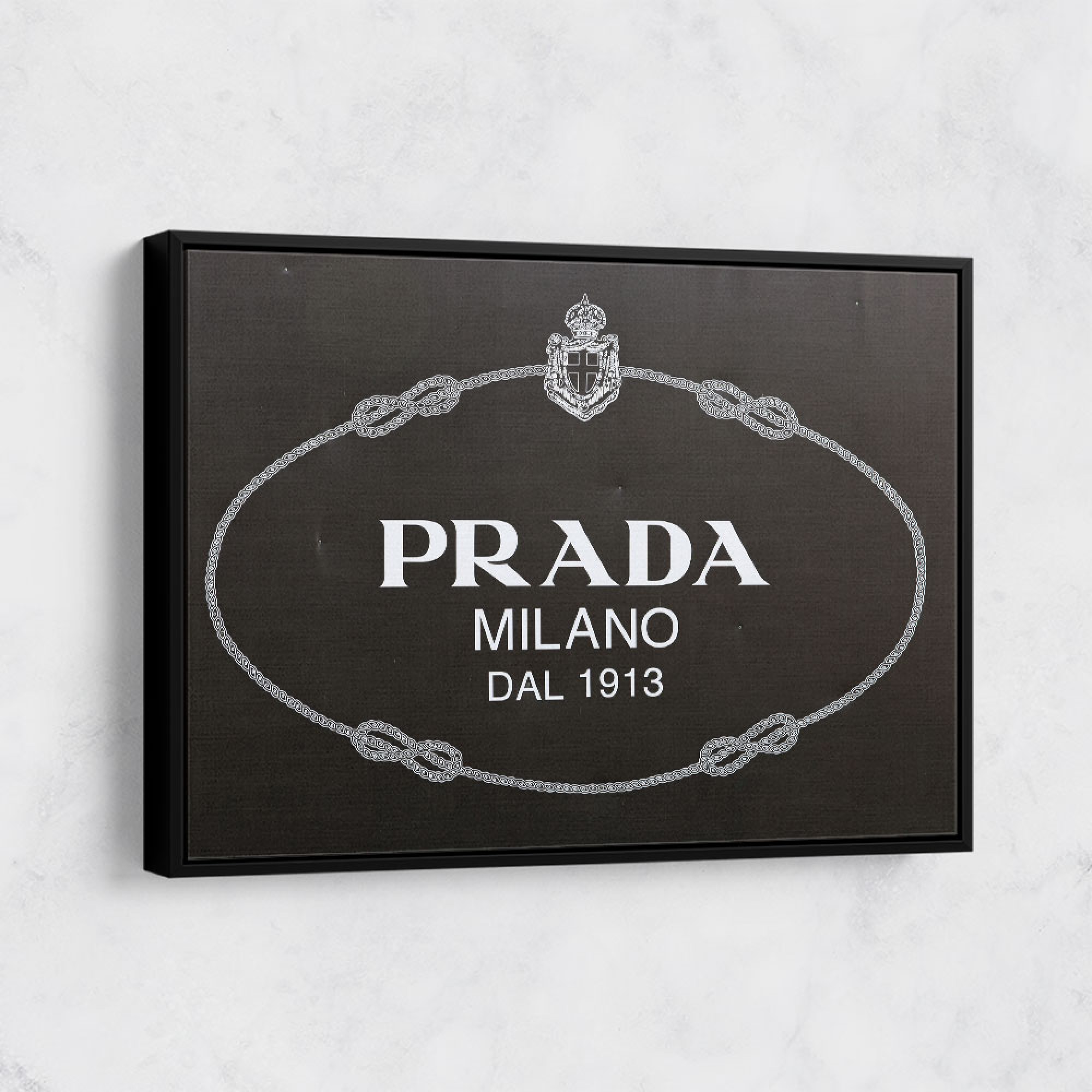 Prada Black Sign Wall Art