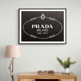 Prada Black Sign Wall Art