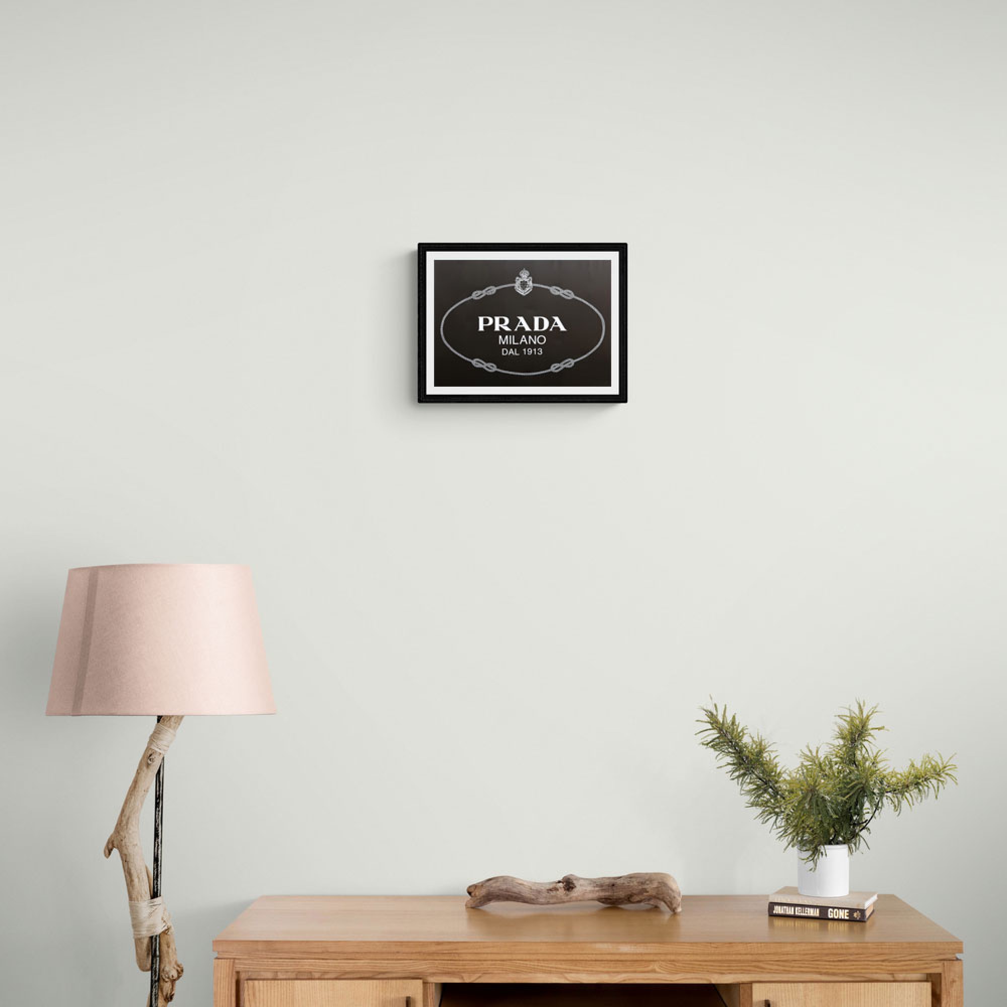 Prada Black Sign Wall Art