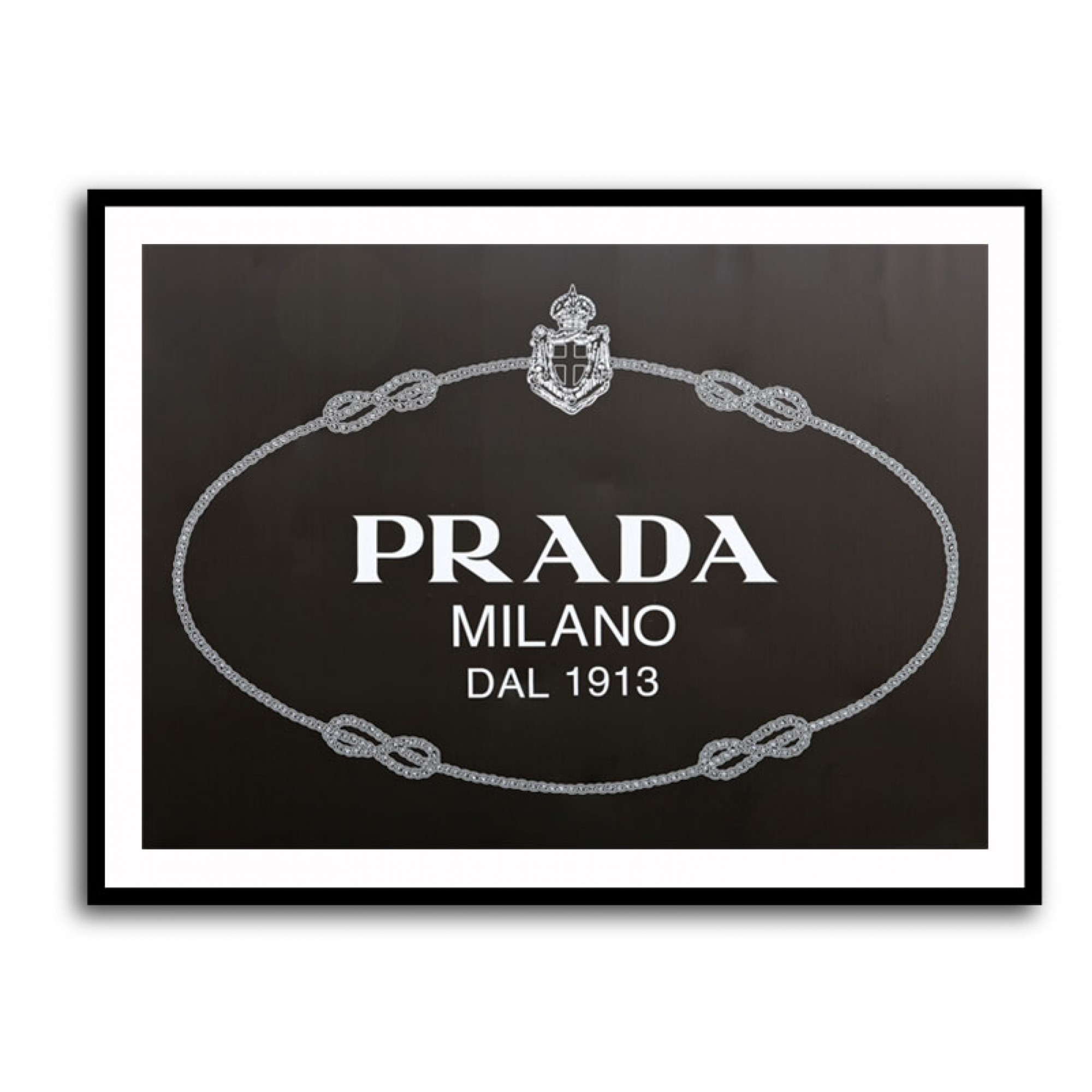 Prada Black Sign Wall Art