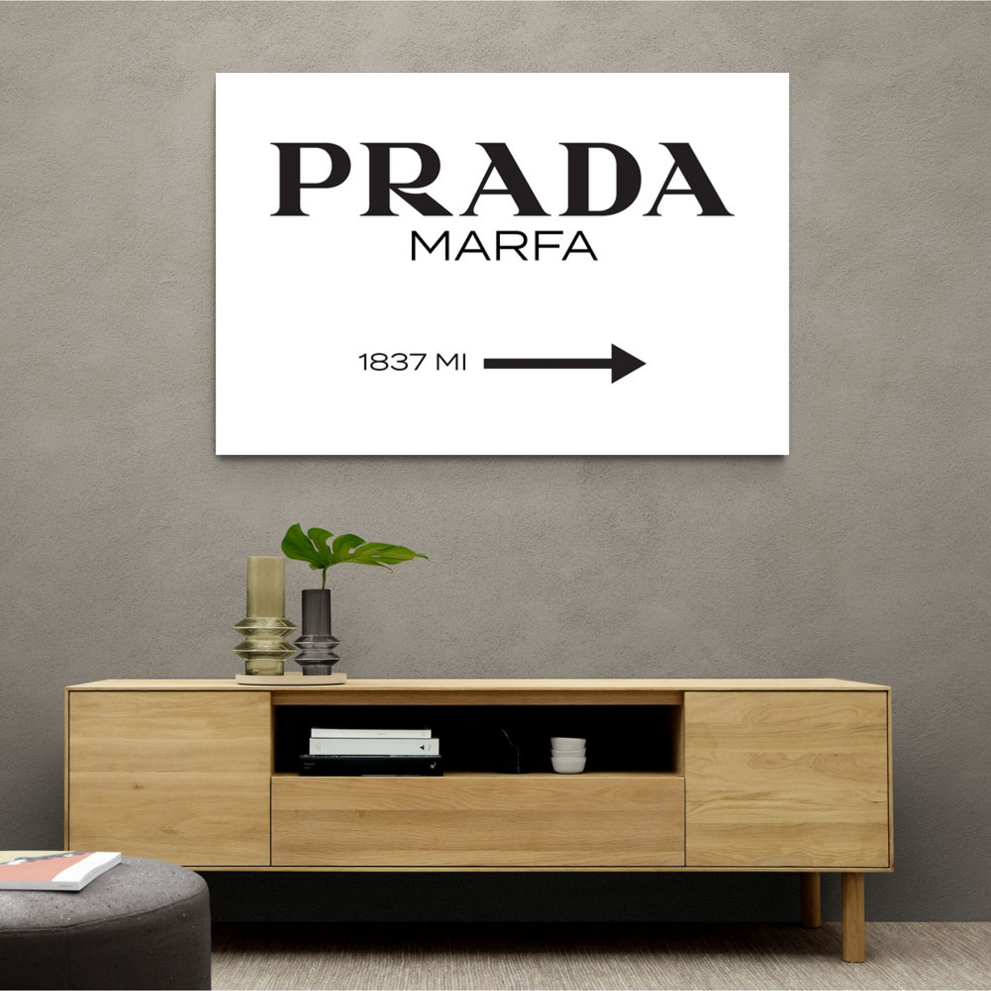 Prada Marfa Sign Wall Art