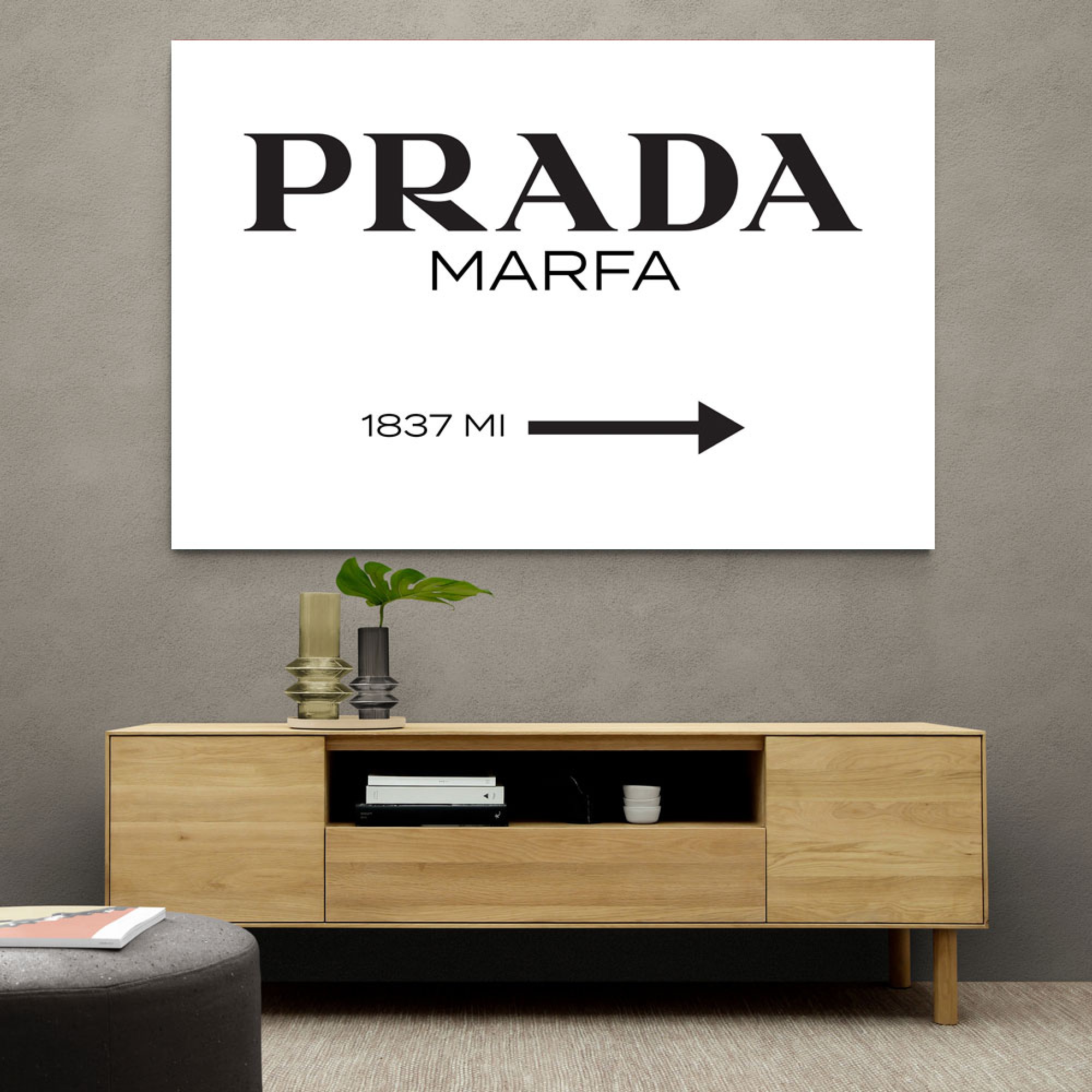 Prada Marfa Sign Wall Art