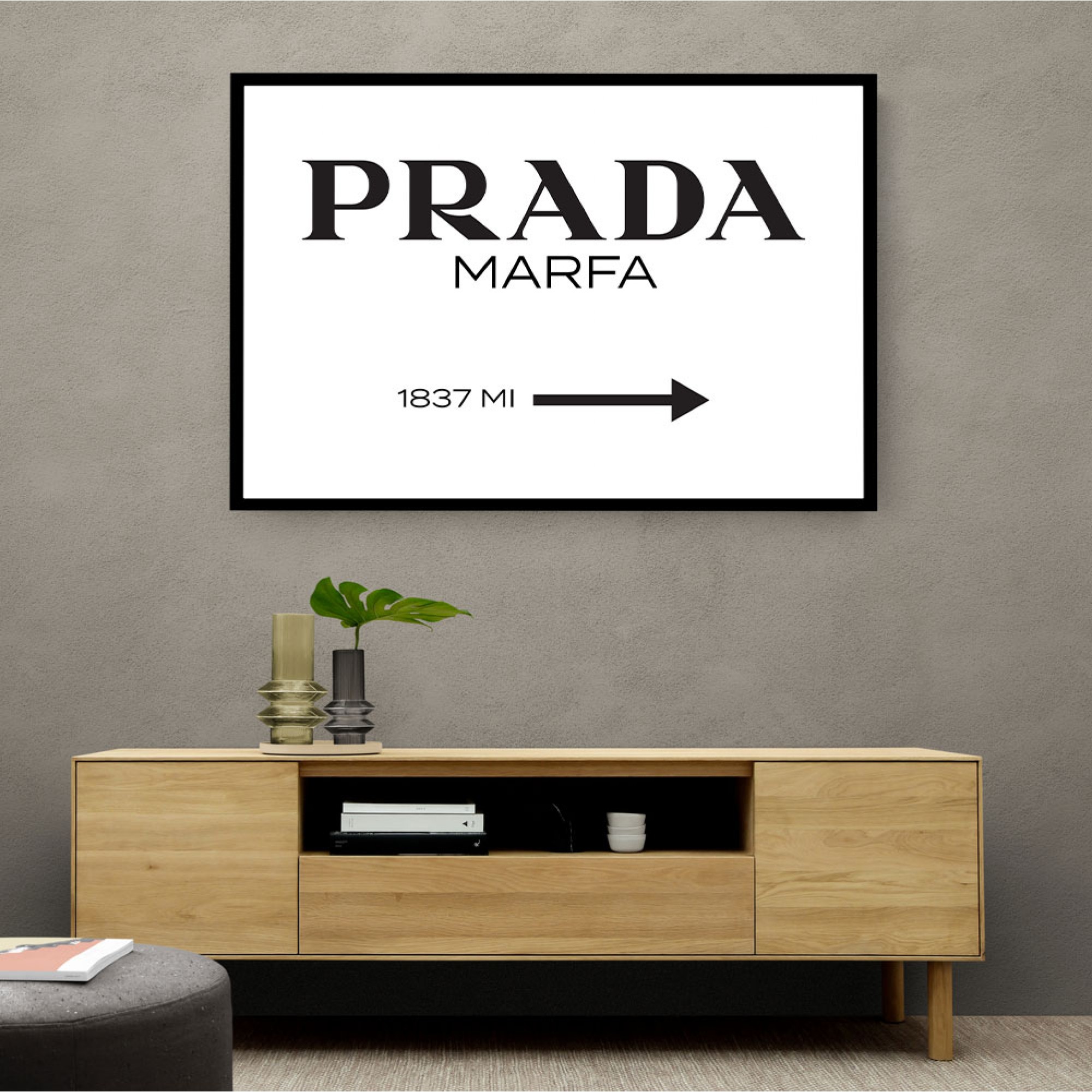 Prada Marfa Sign Wall Art