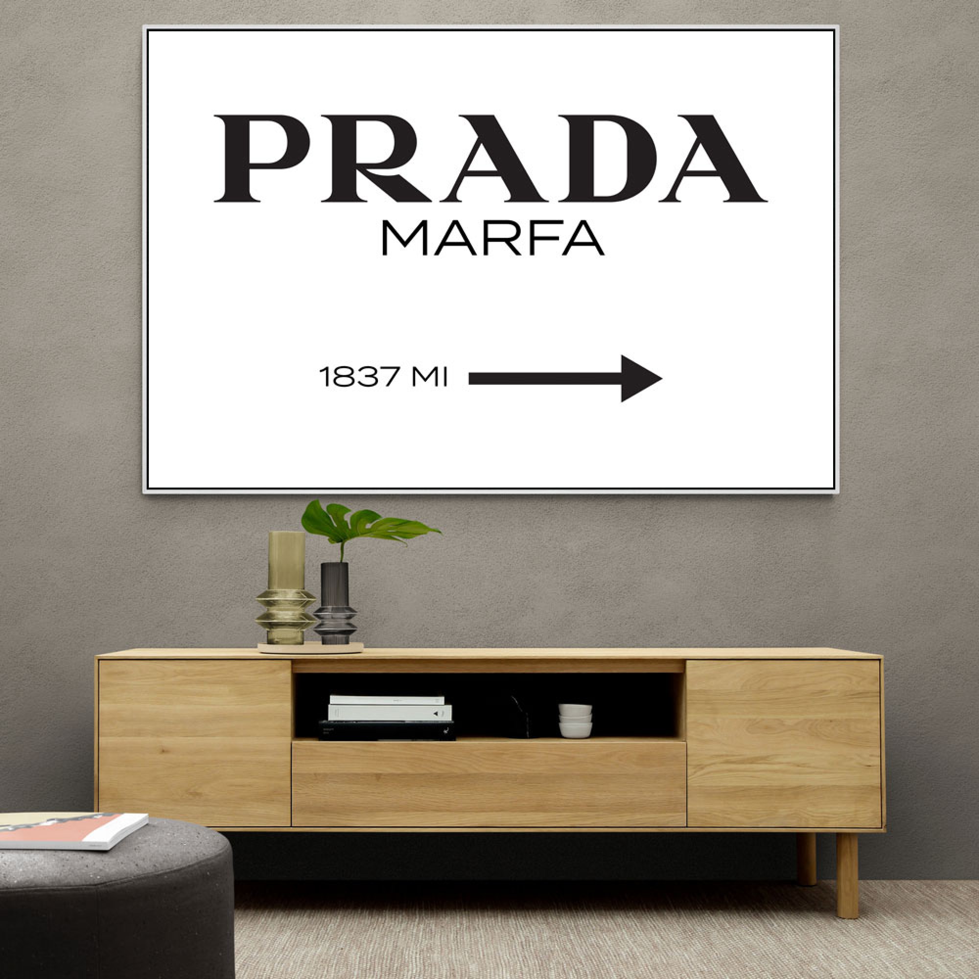 Prada Marfa Sign Wall Art
