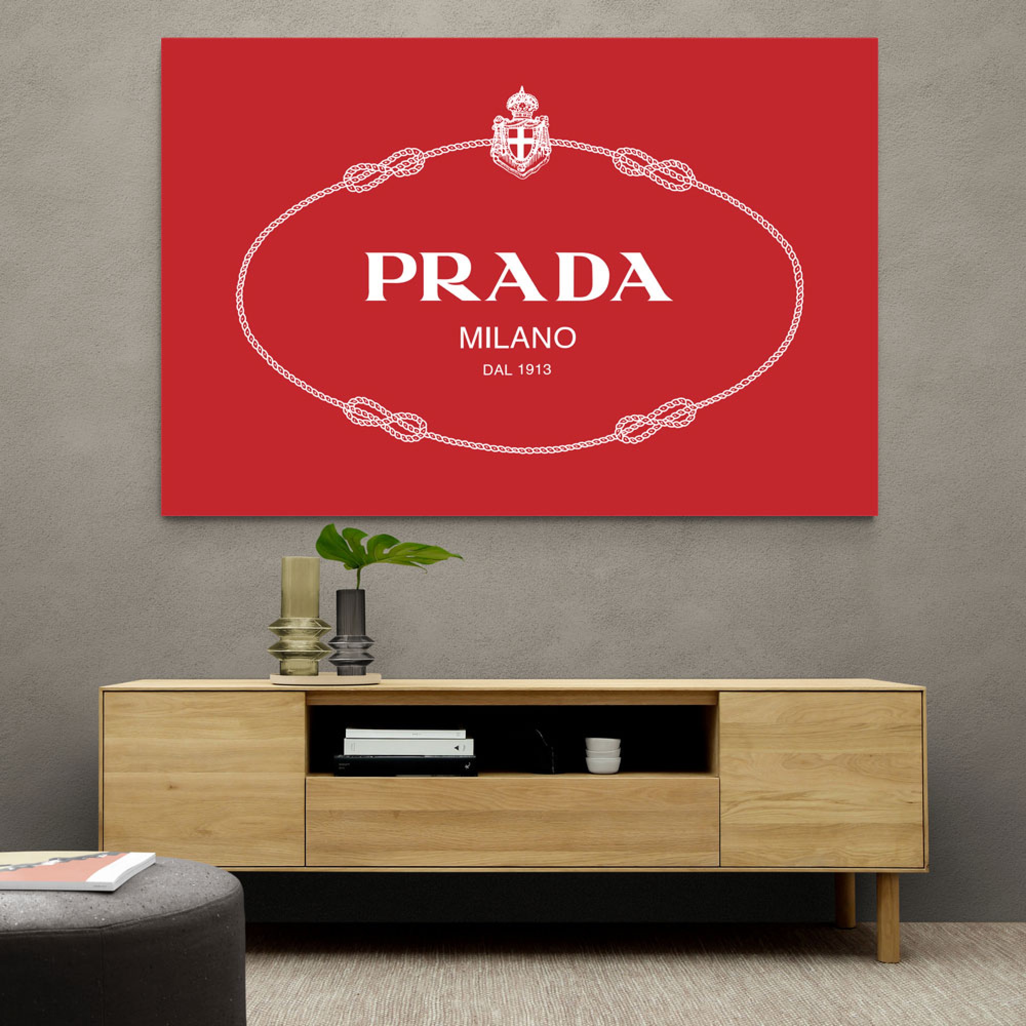 Prada Red Sign Wall Art
