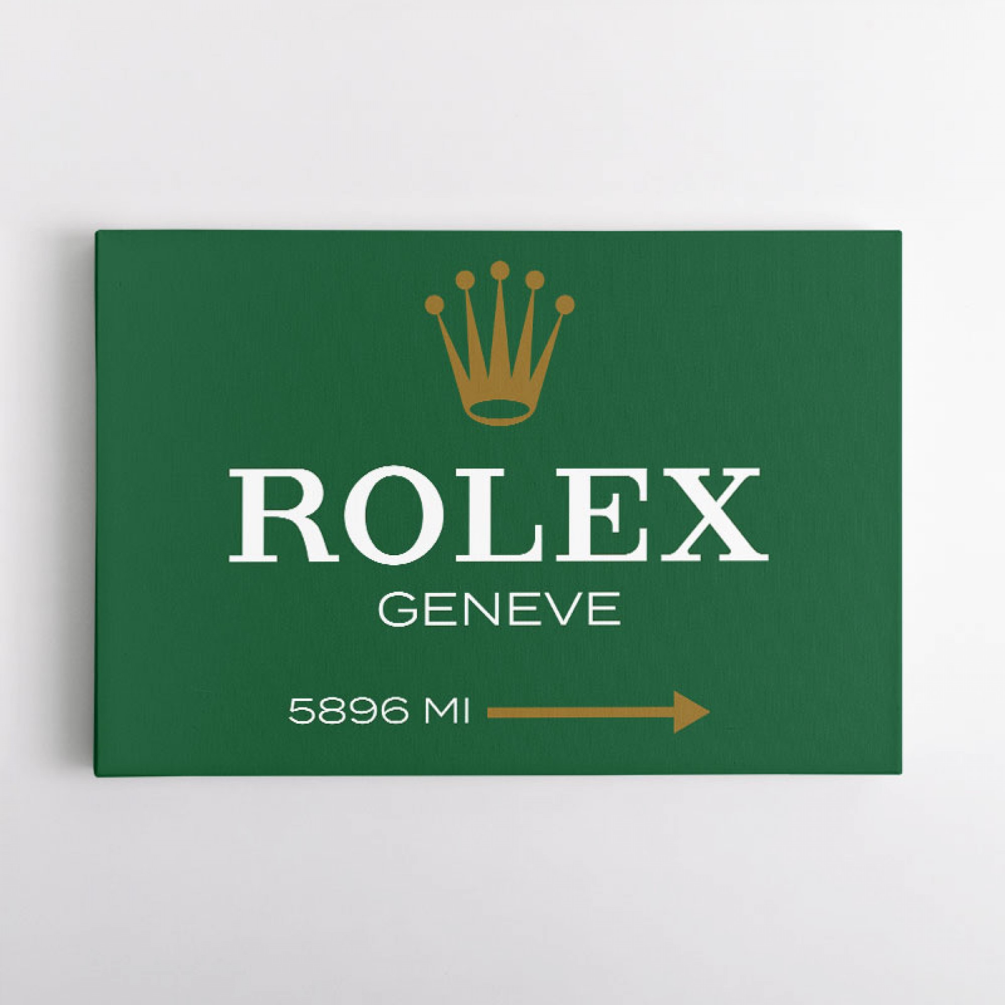 Rolex Genève Green Sign Wall Art