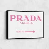 Prada Marfa Pink Sign Wall Art