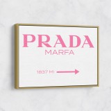 Prada Marfa Pink Sign Wall Art
