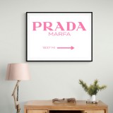 Prada Marfa Pink Sign Wall Art