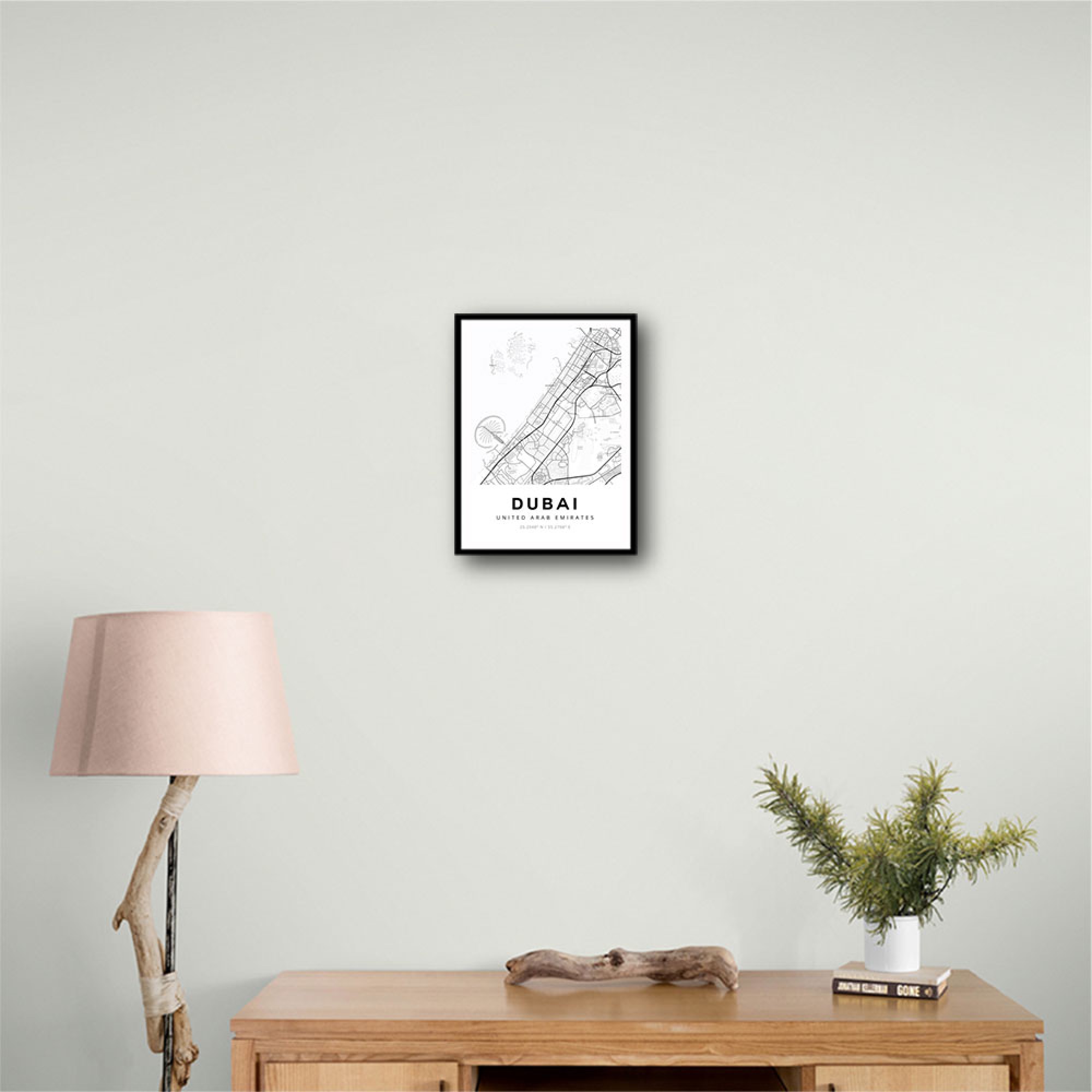 Dubai City Map Wall Art
