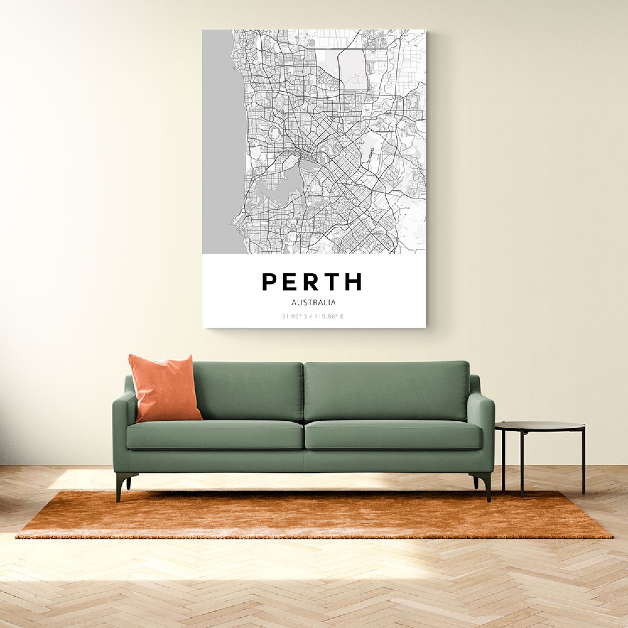 Perth City Map Wall Art