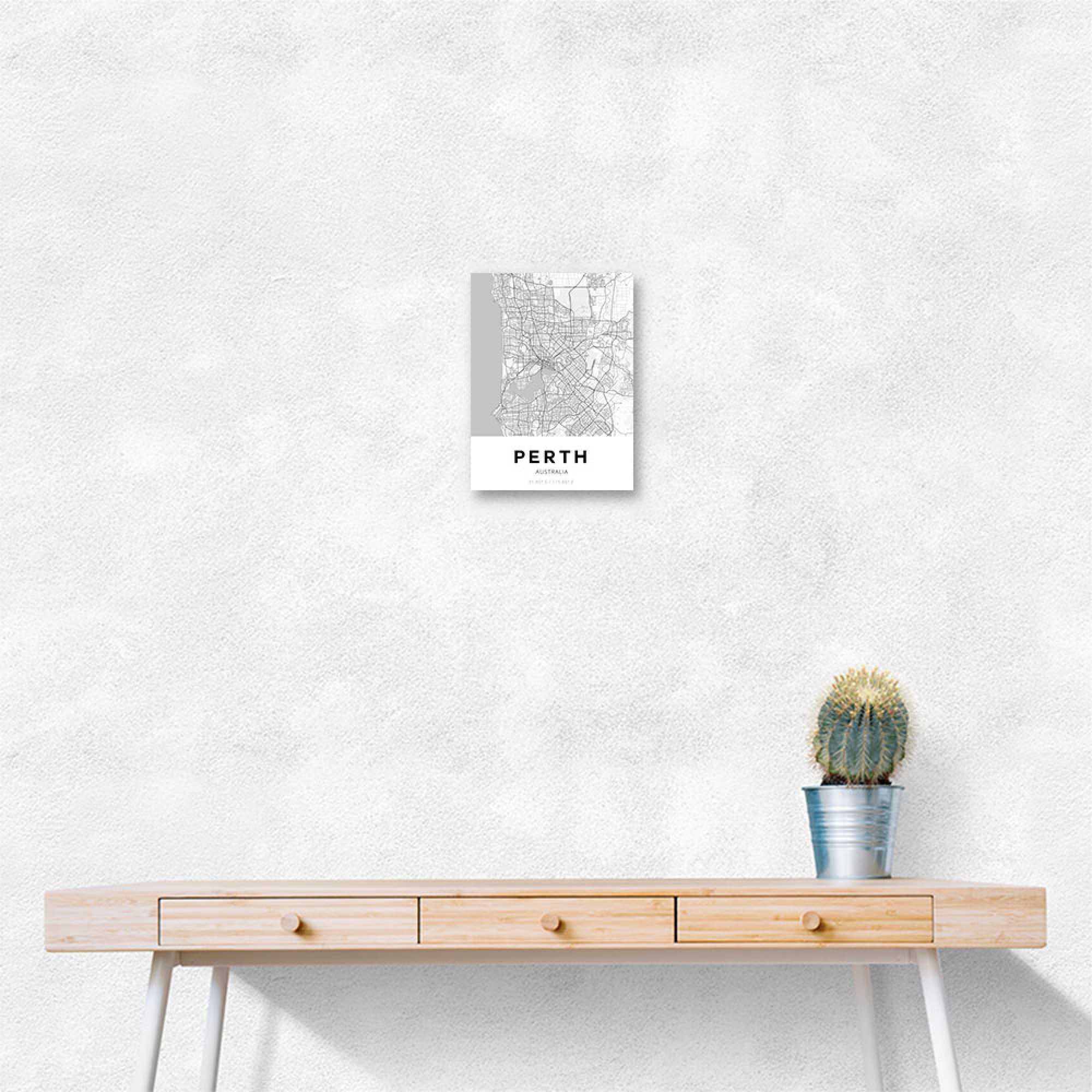 Perth City Map Wall Art