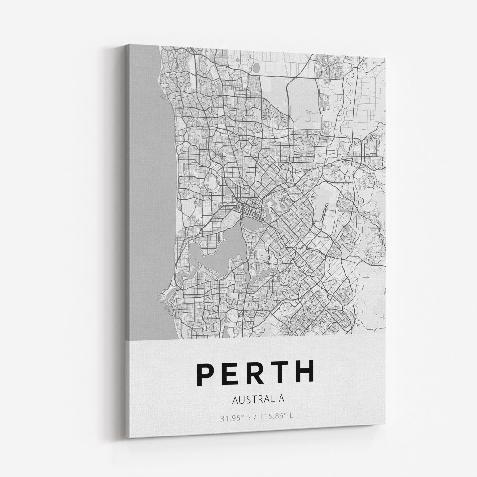 Perth City Map Wall Art