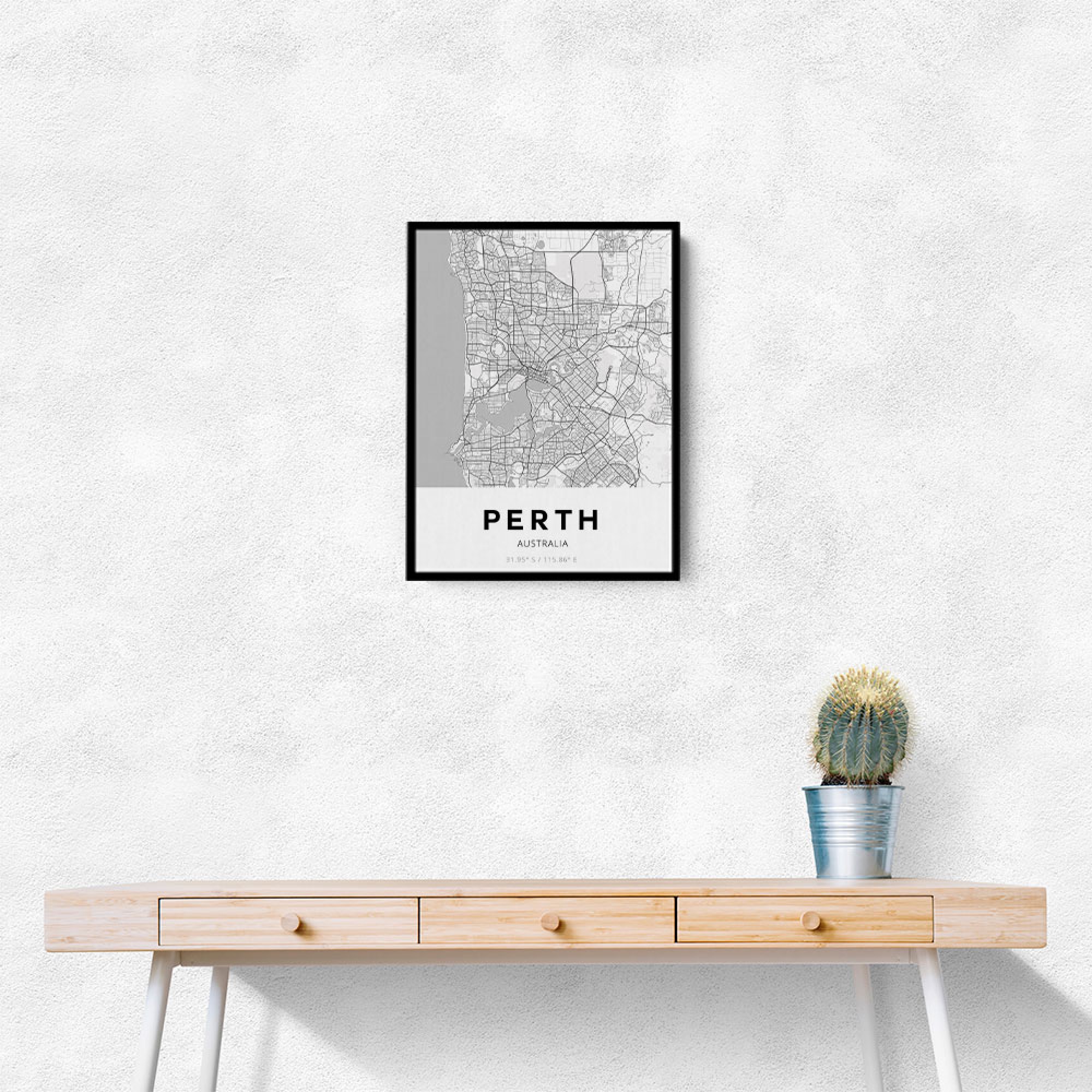 Perth City Map Wall Art