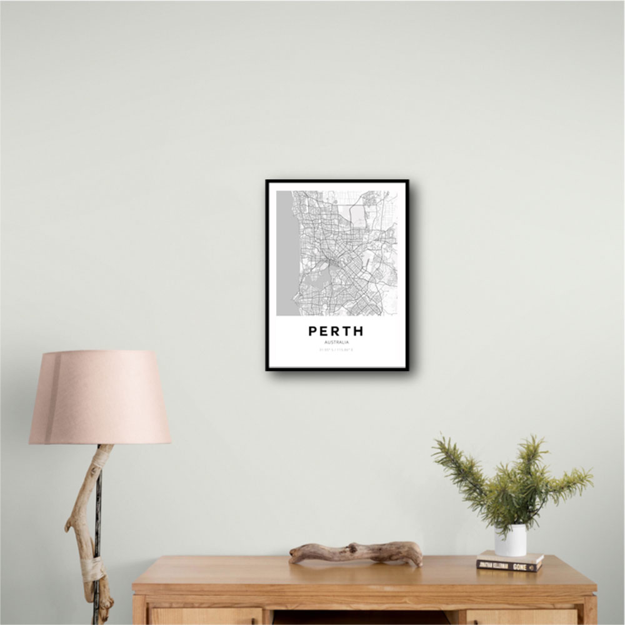 Perth City Map Wall Art