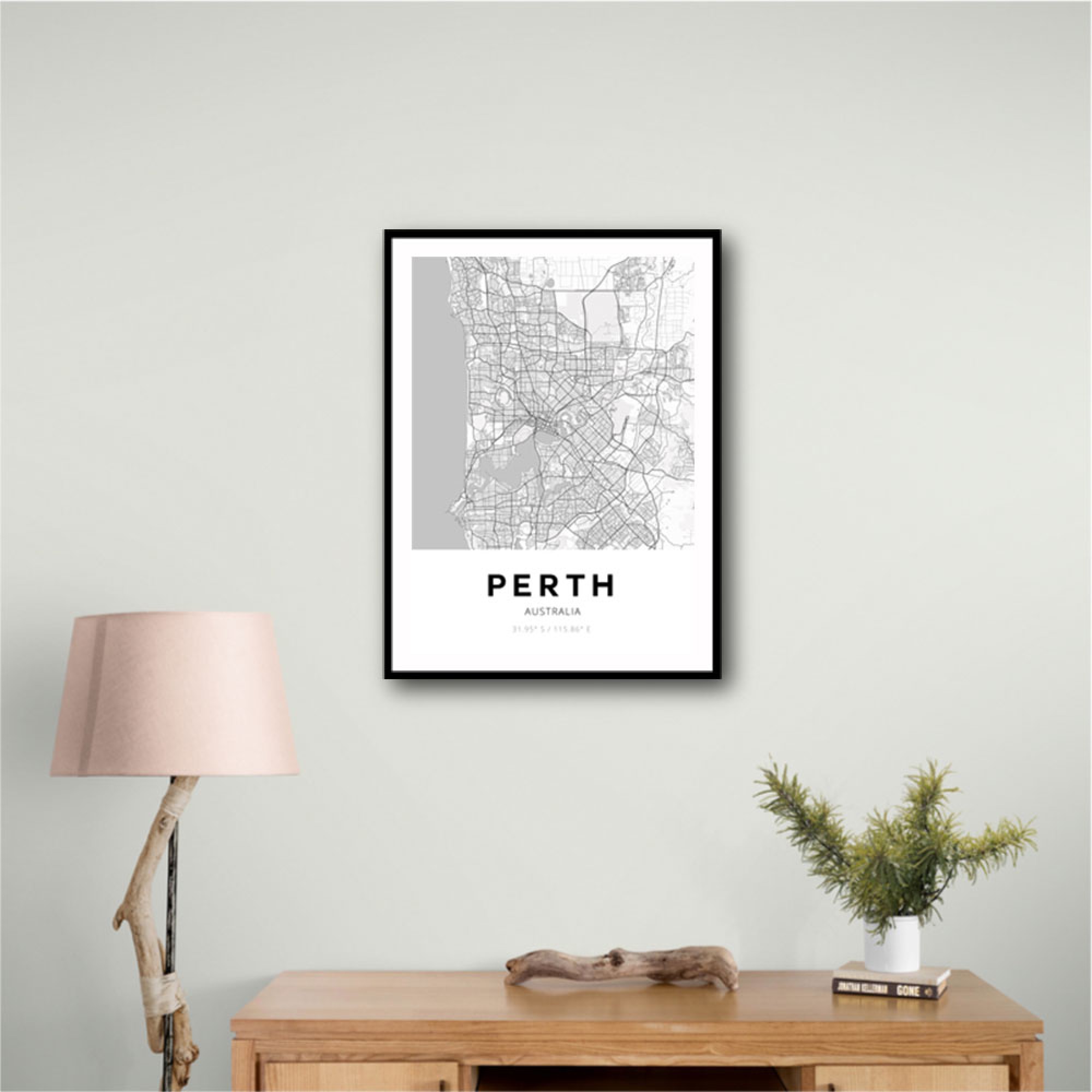 Perth City Map Wall Art