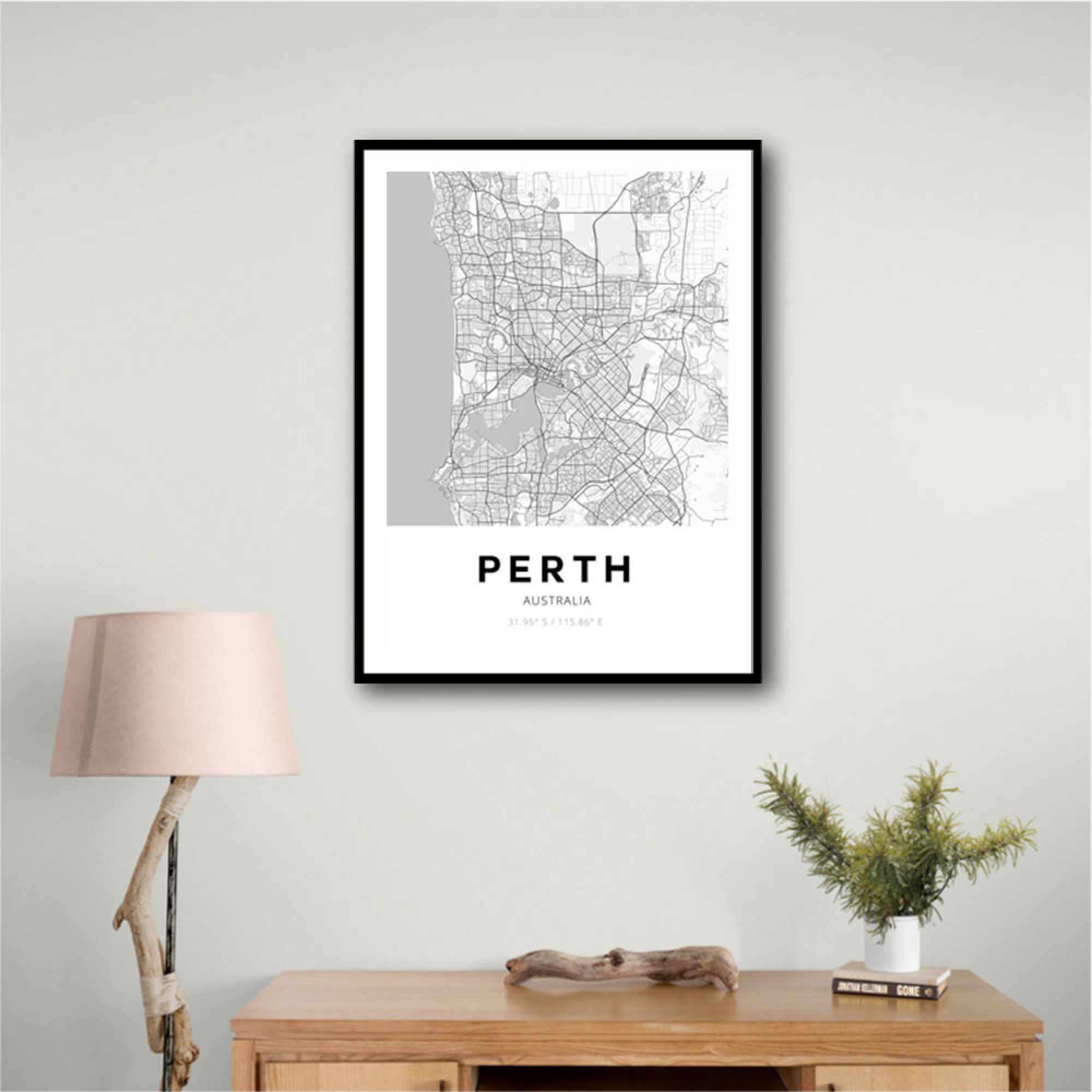 Perth City Map Wall Art