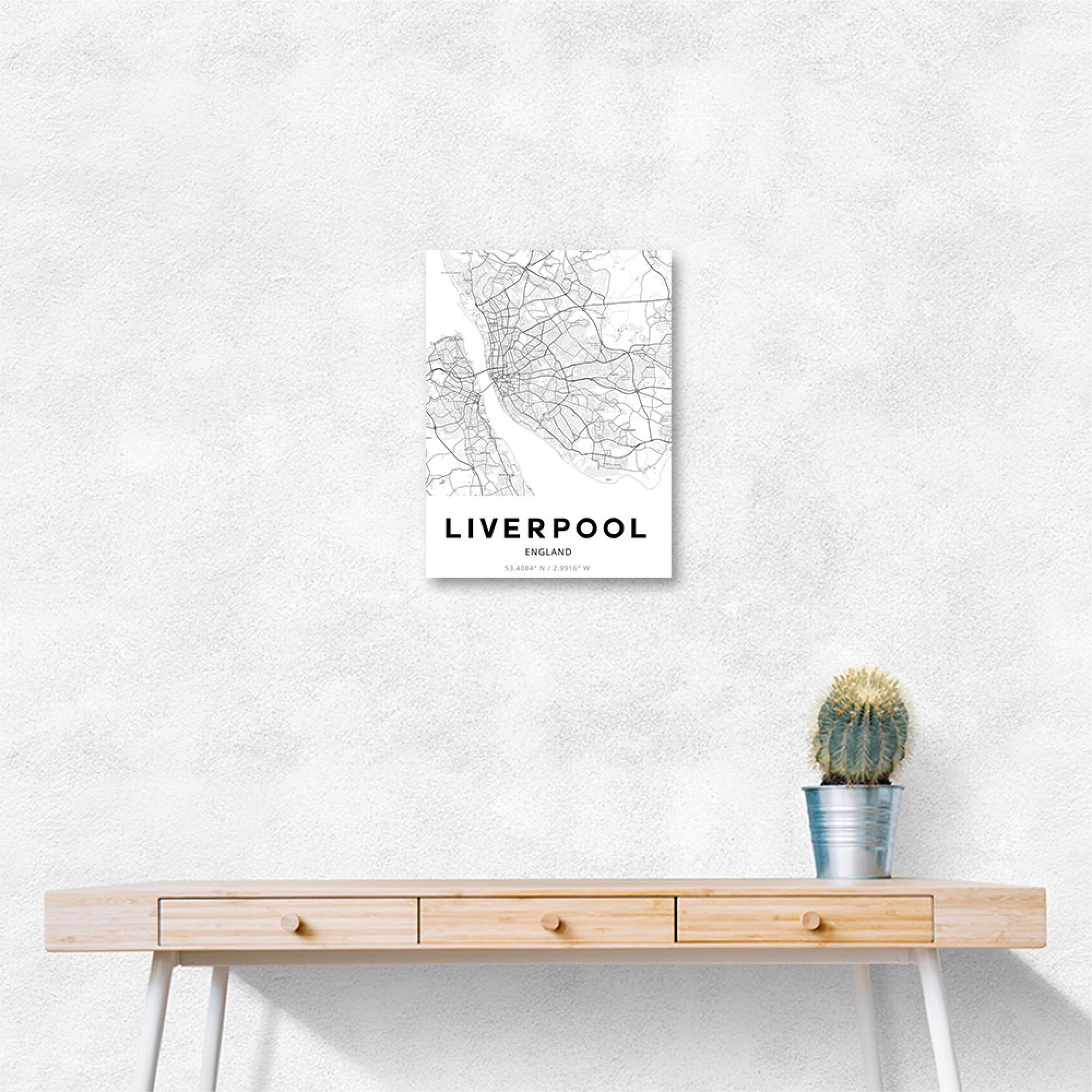 Liverpool City Map Wall Art