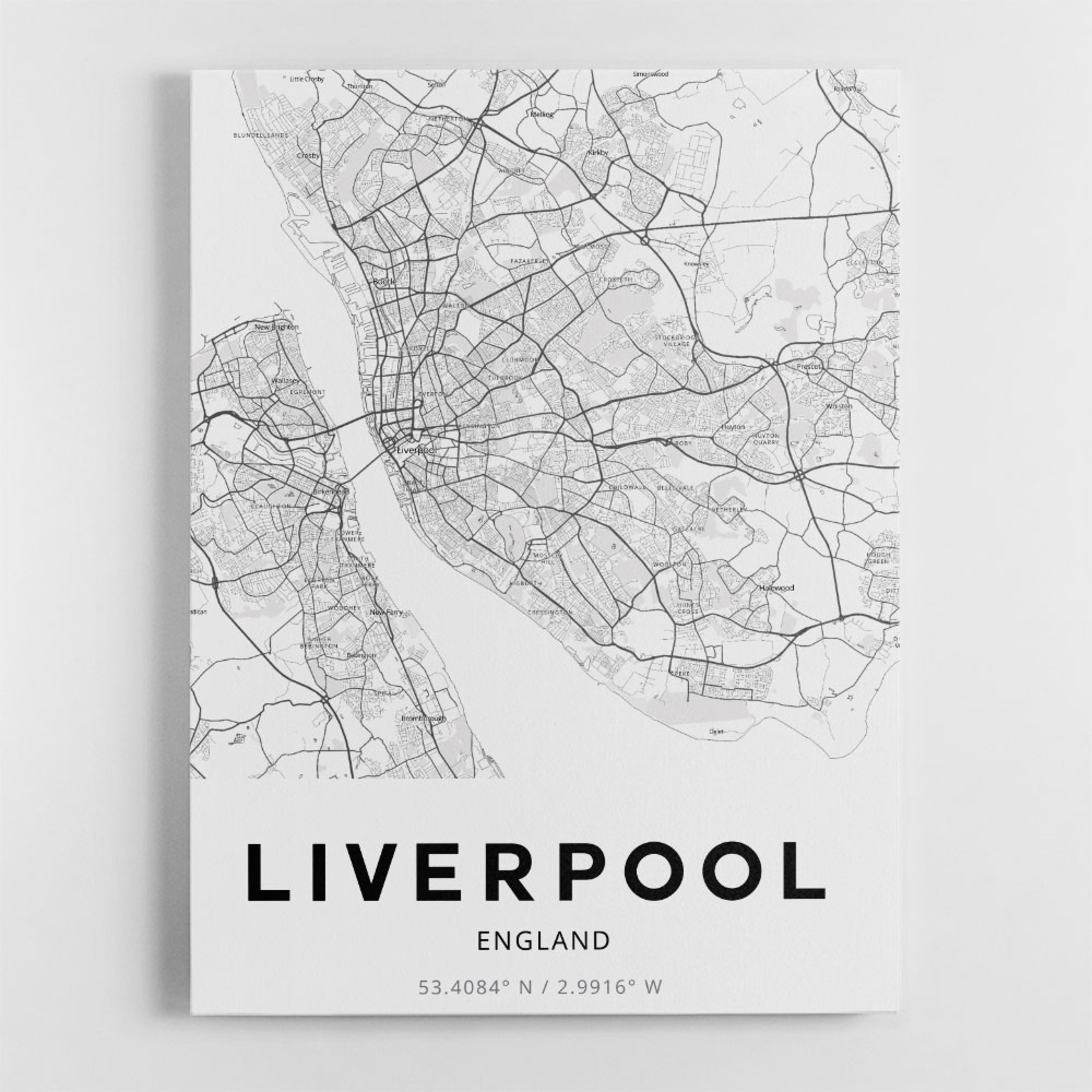Liverpool City Map Wall Art