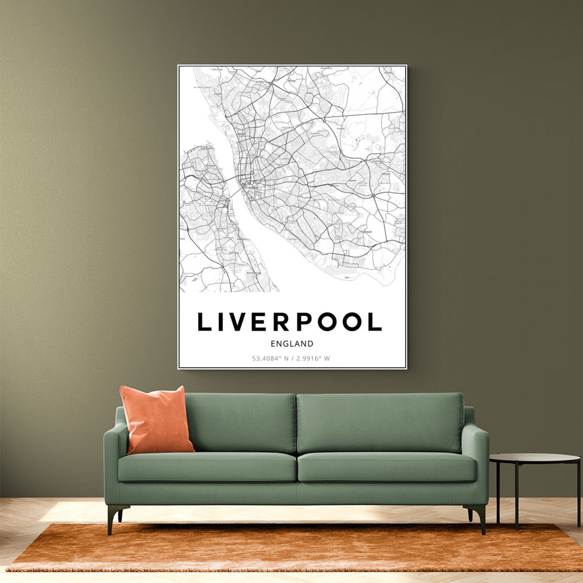 Liverpool City Map Wall Art