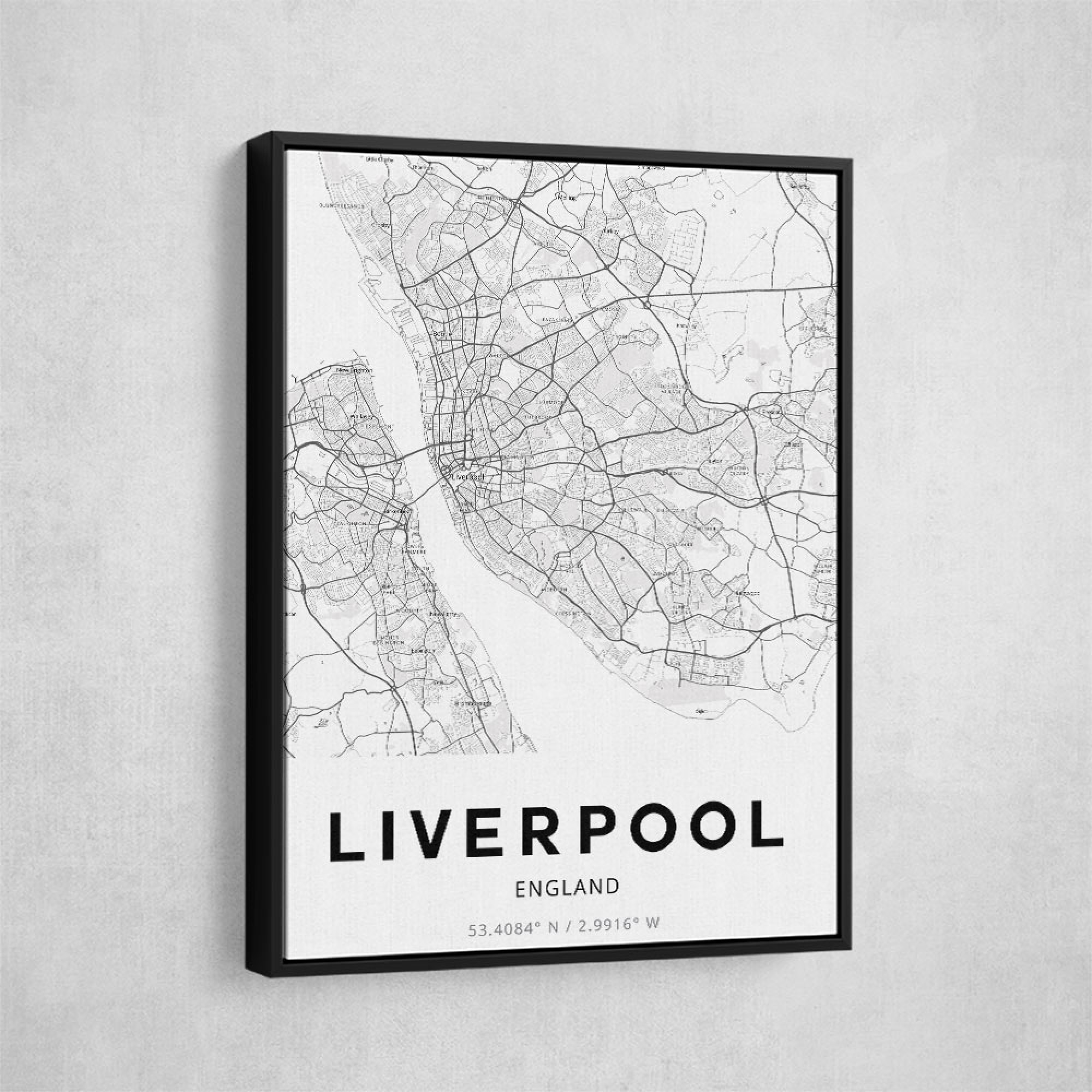 Liverpool City Map Wall Art