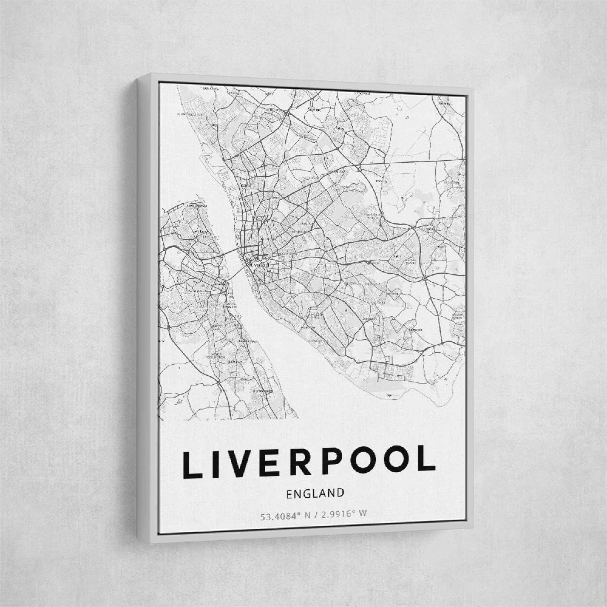 Liverpool City Map Wall Art