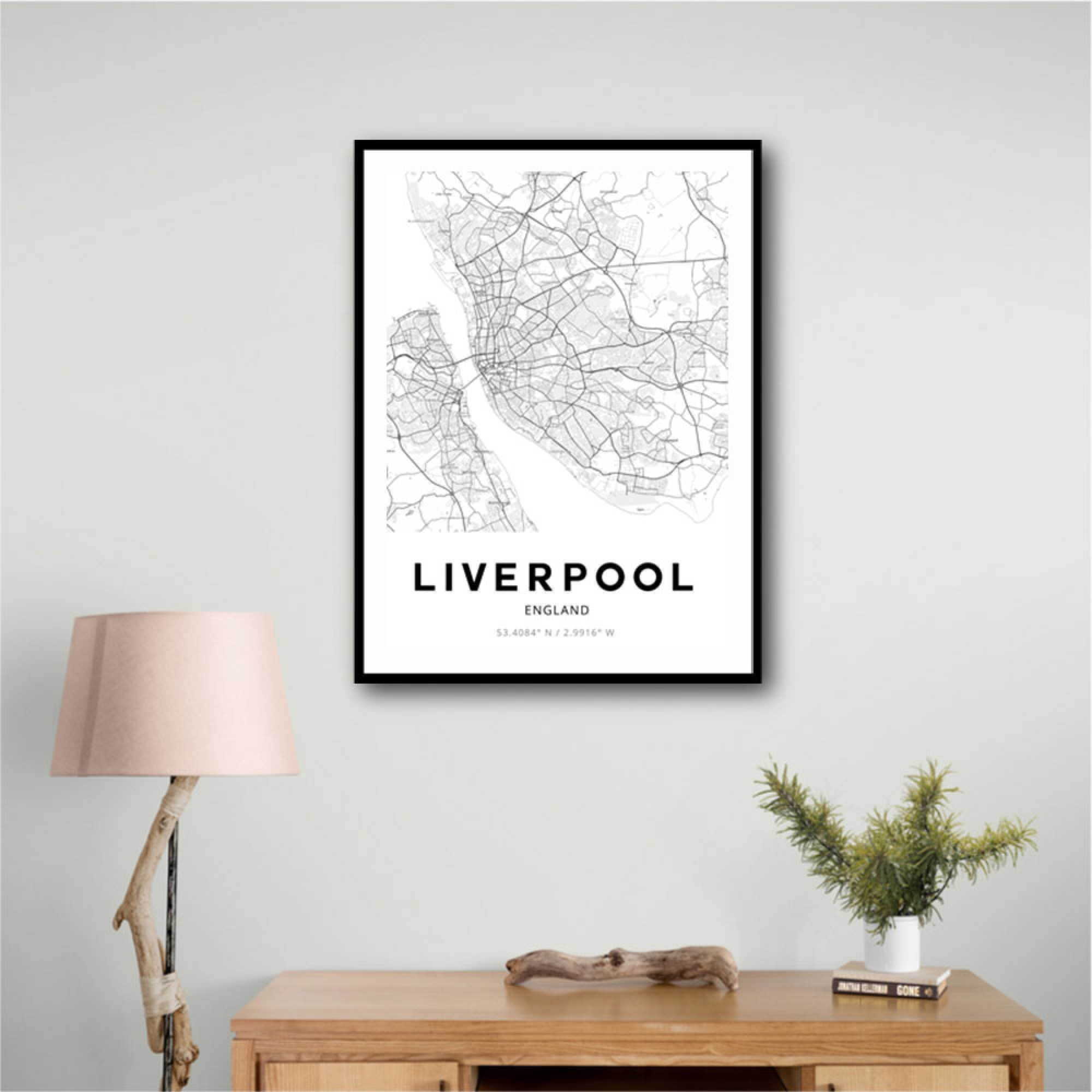 Liverpool City Map Wall Art