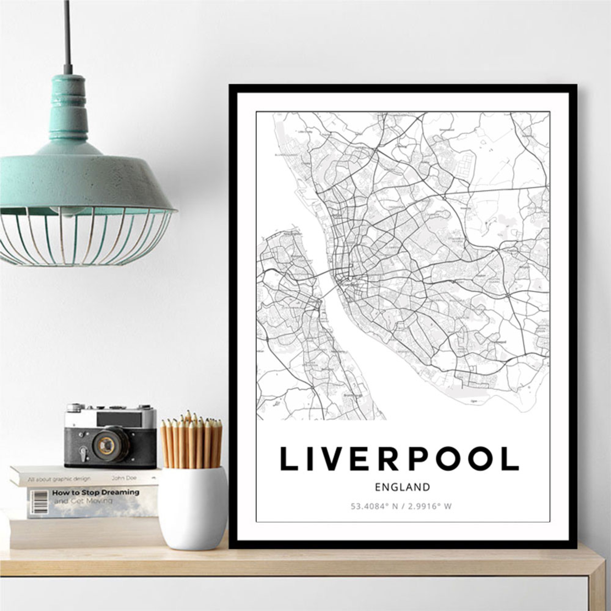 Liverpool City Map Wall Art