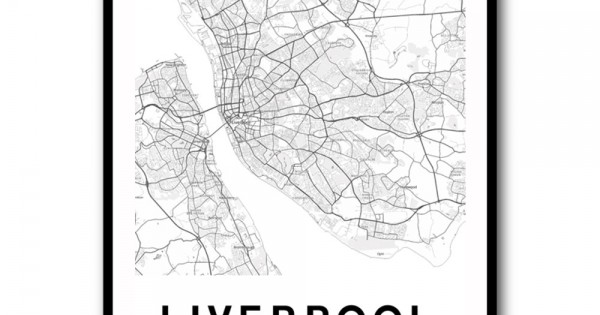 Liverpool City Map Wall Art
