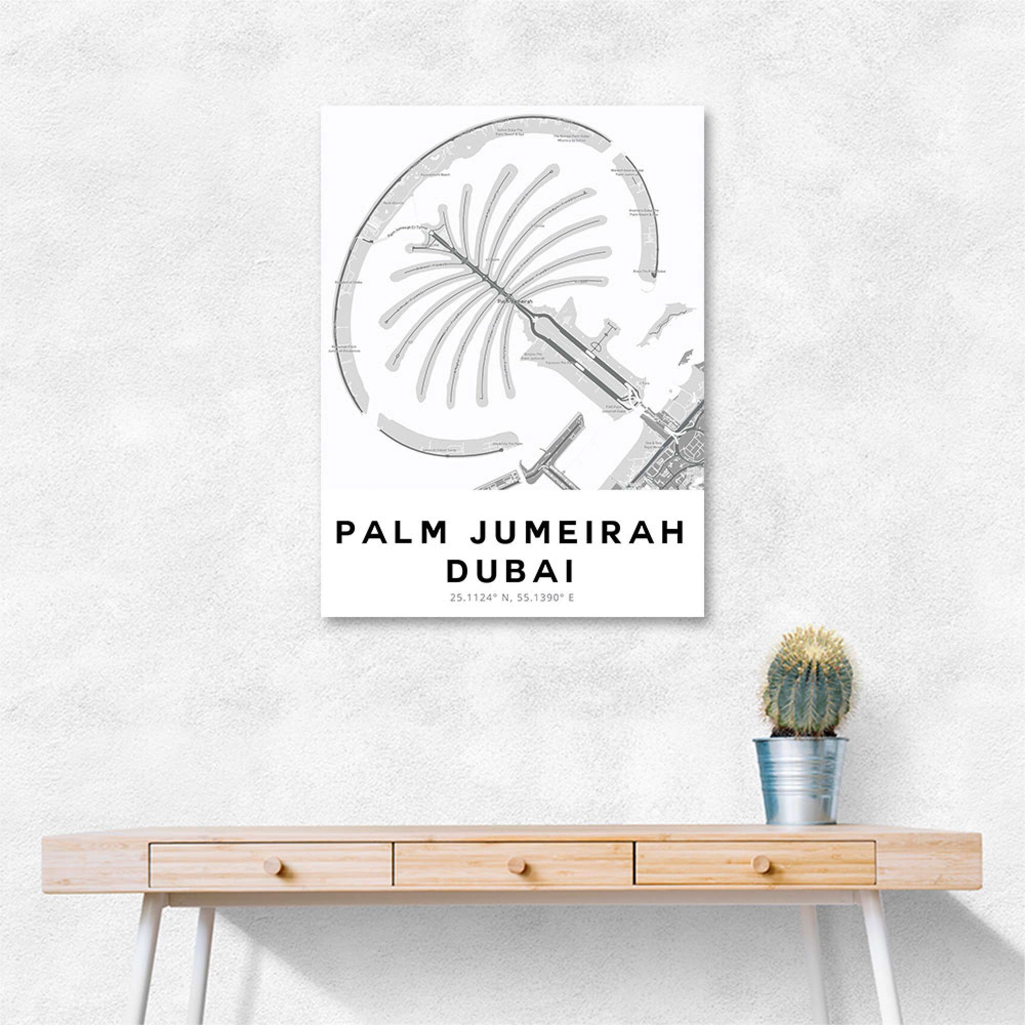 Palm Jumeirah Map Wall Art